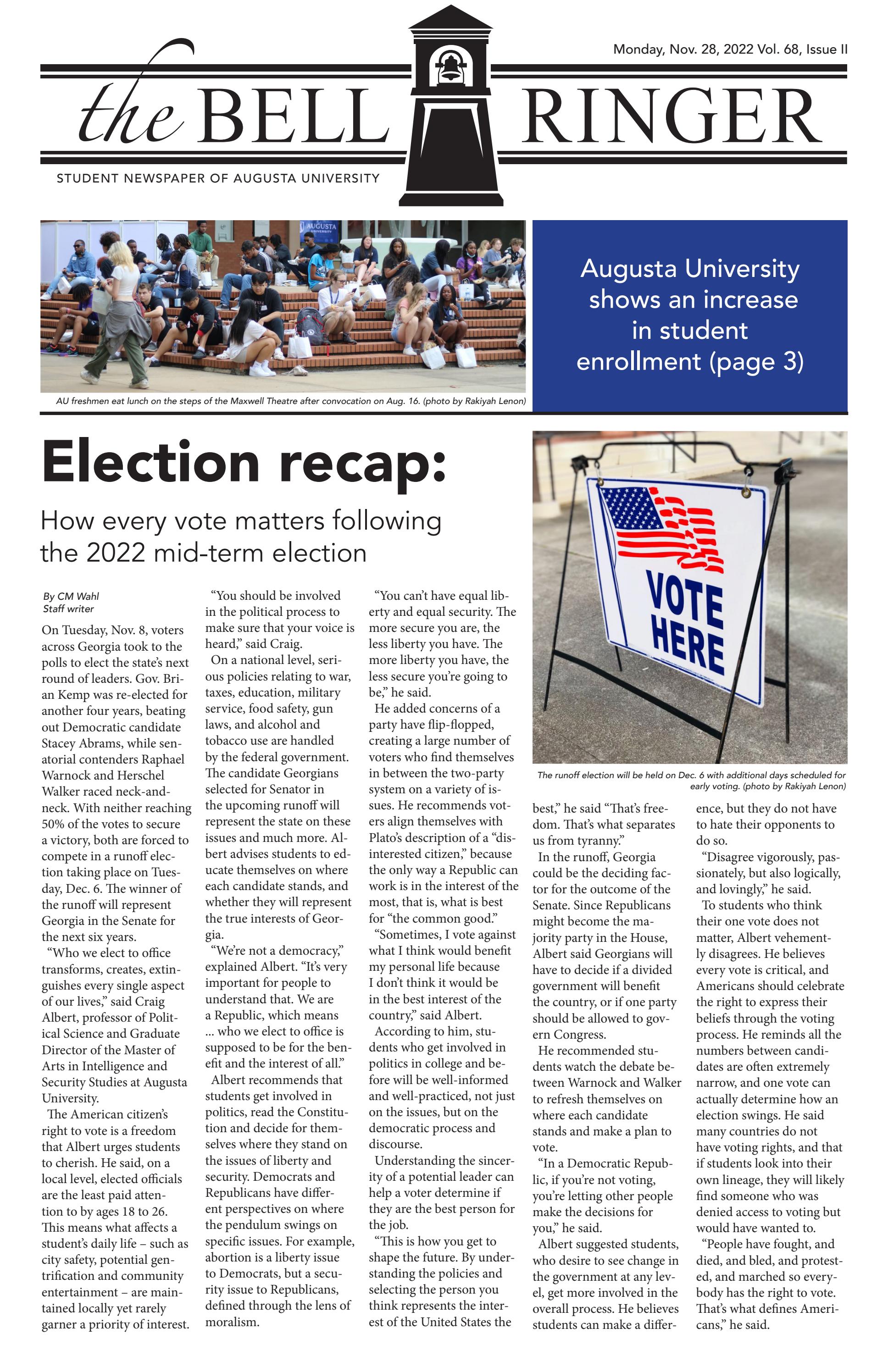 The Bell Ringer | Monday, Nov. 28, 2022 Vol. 68 Issue 2 by The Bell ...