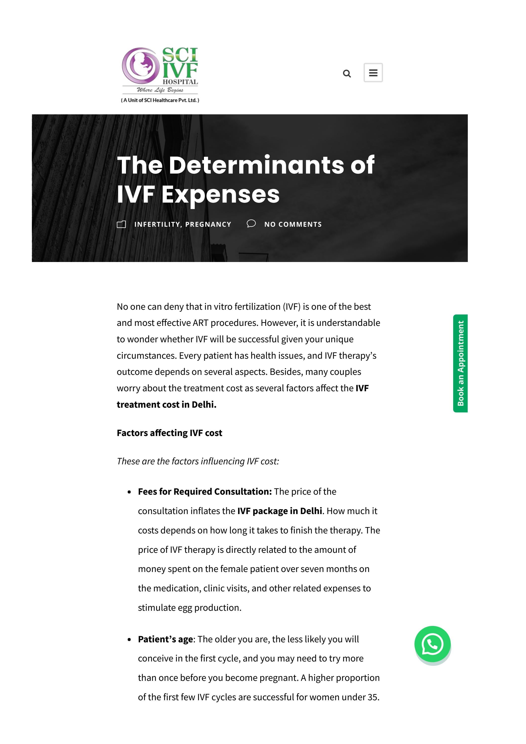 The Determinants of IVF Expenses by SCI IVF Hospital - Issuu
