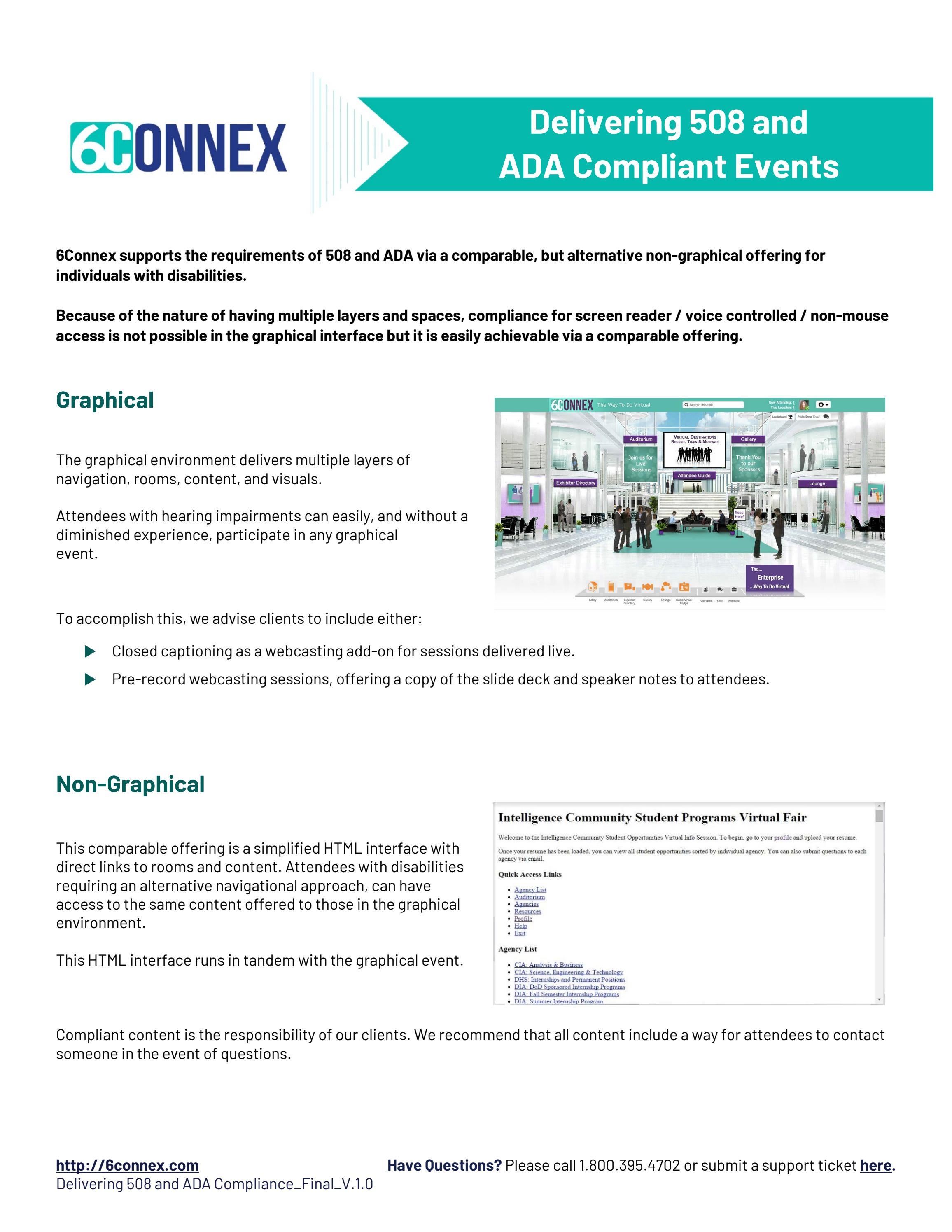 6Connex | Delivering 508 & ADA Compliant Events by 6CONNEX - Issuu