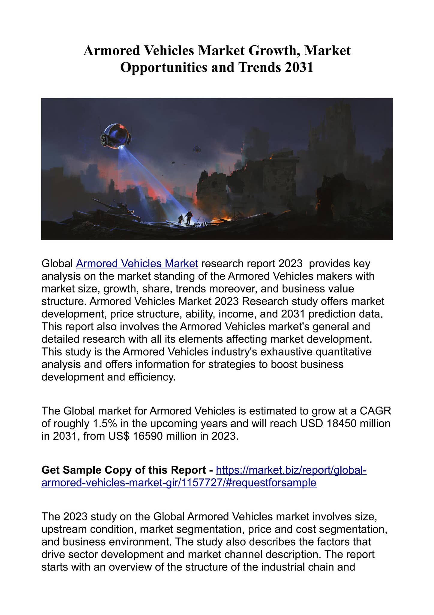 Armored Vehicles Market Growth, Market Opportunities and Trends 2031 by ...