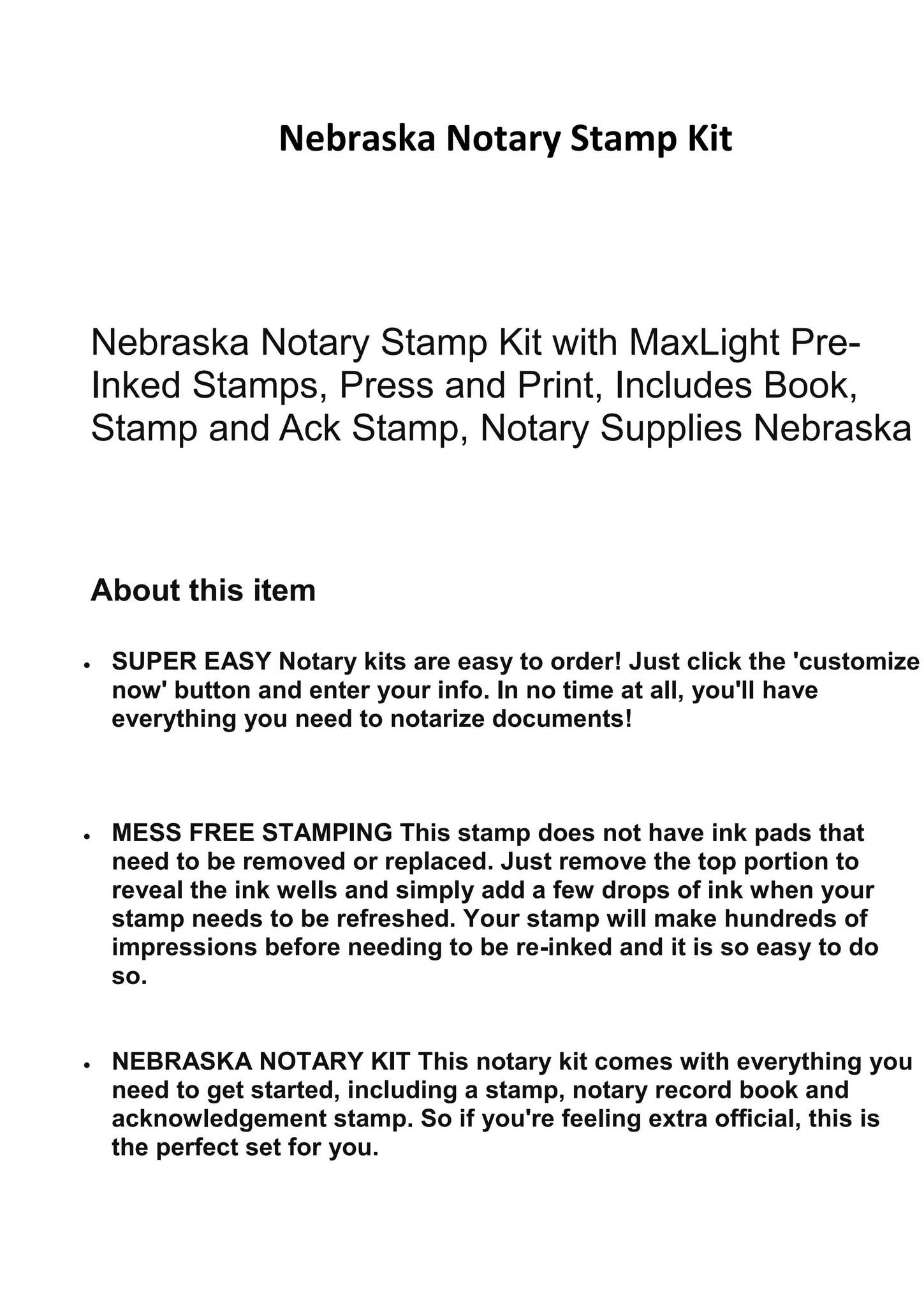 Nebraska Notary Stamp Kit by acornsales - Issuu