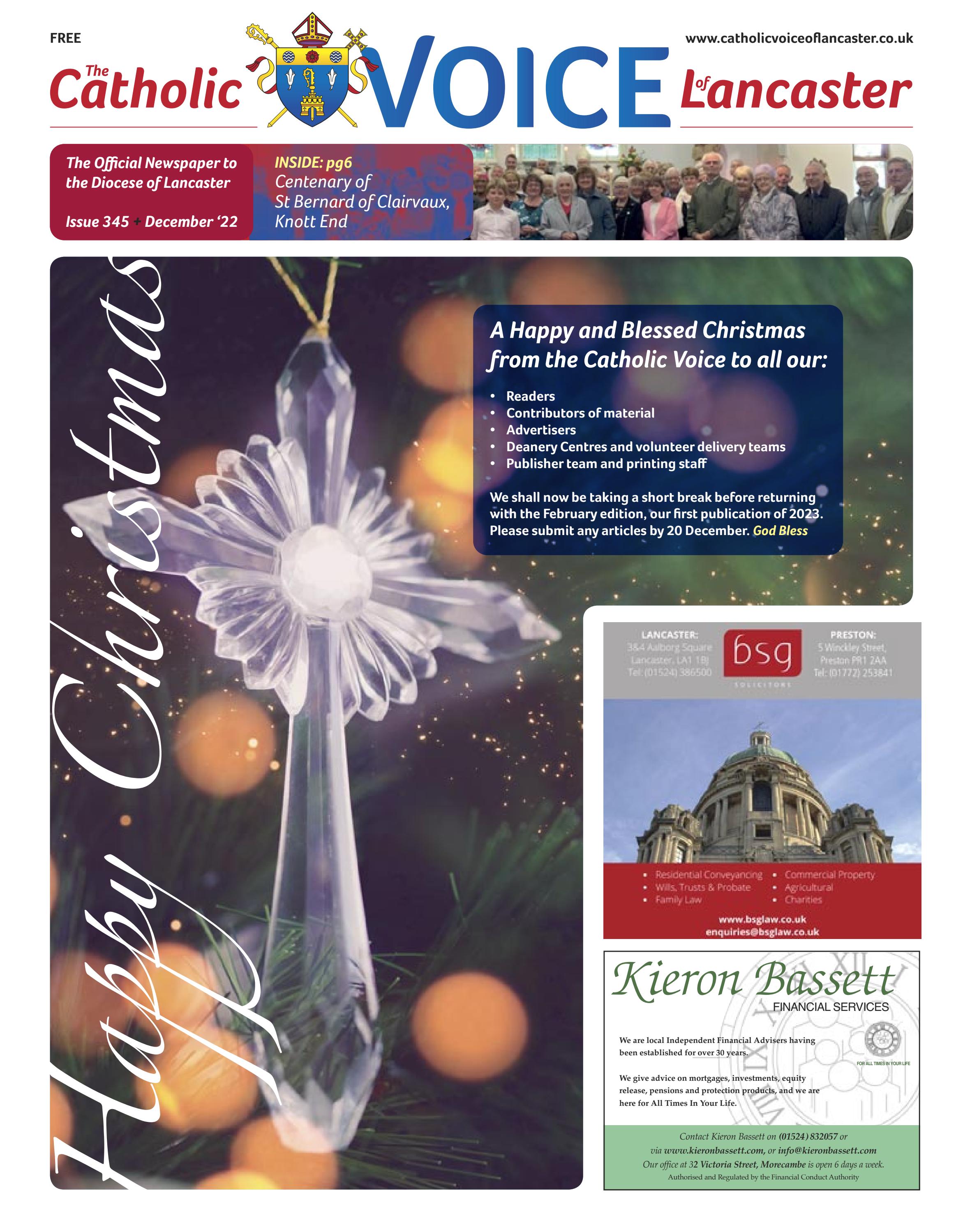 The Catholic Voice of Lancaster - December 2022 by CathCom - Issuu