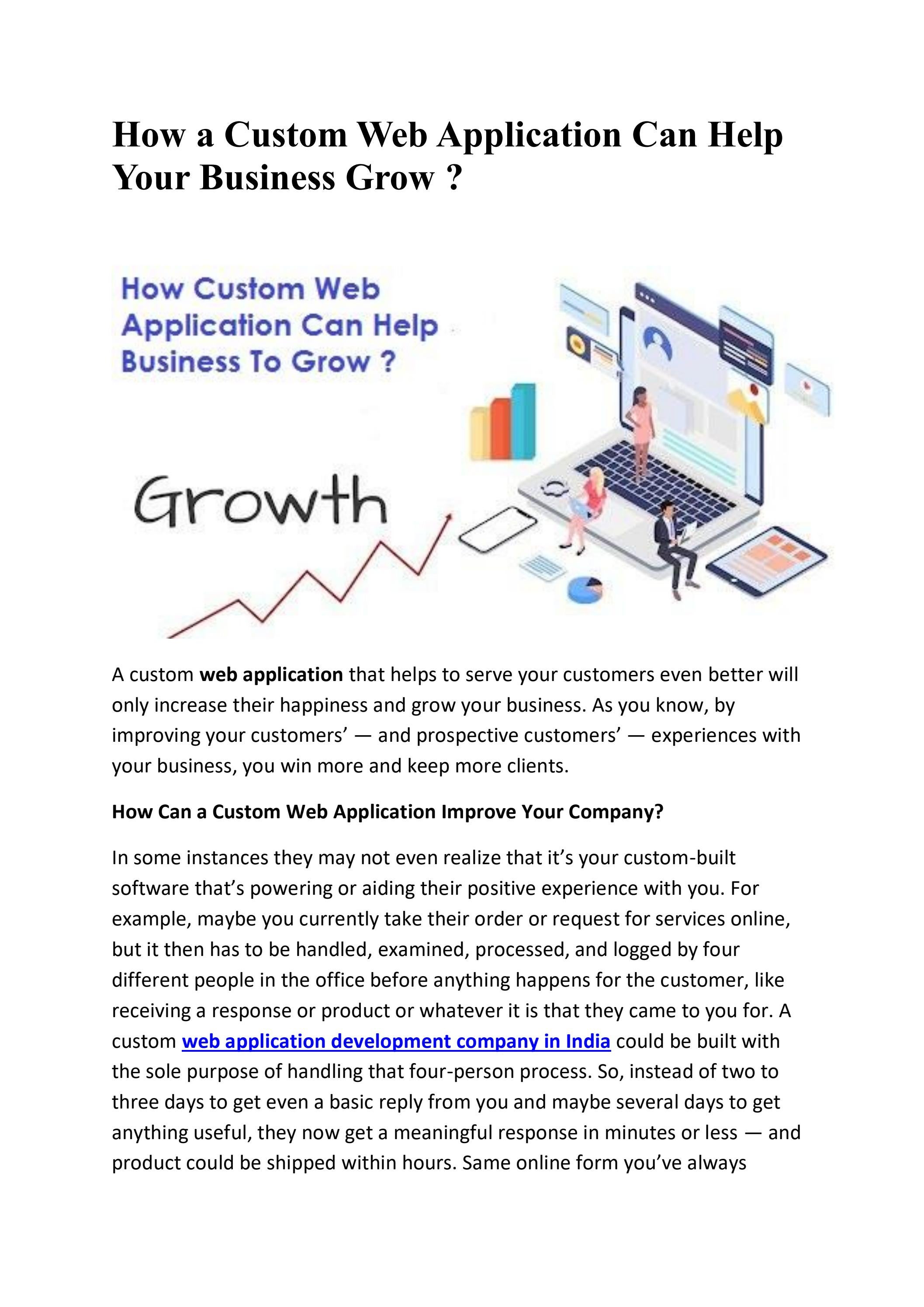 How A Custom Web Application Can Help Your Business Grow By Techthrivesolutions Private Limited