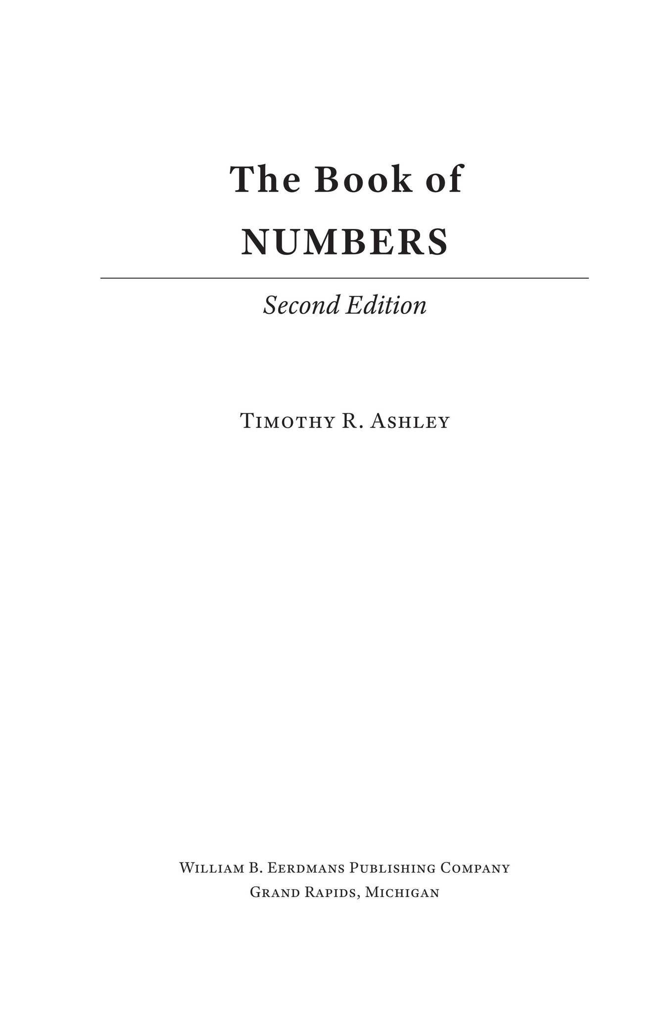 The Book of Numbers, 2nd Edition Preview by Wm. B. Eerdmans Publishing ...