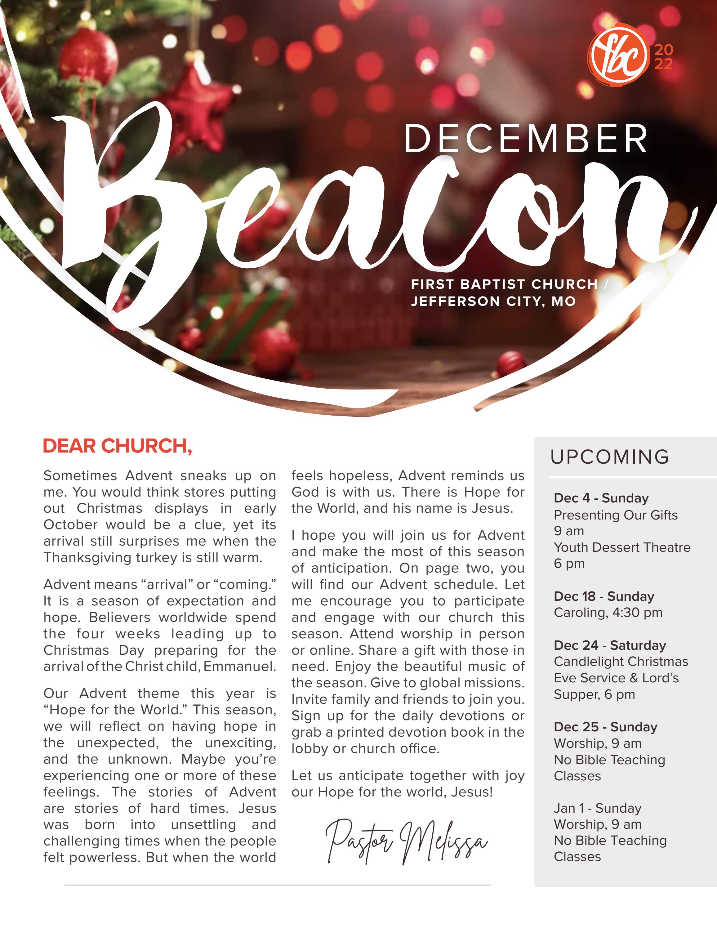 2022 December Beacon by First Baptist Church - Issuu