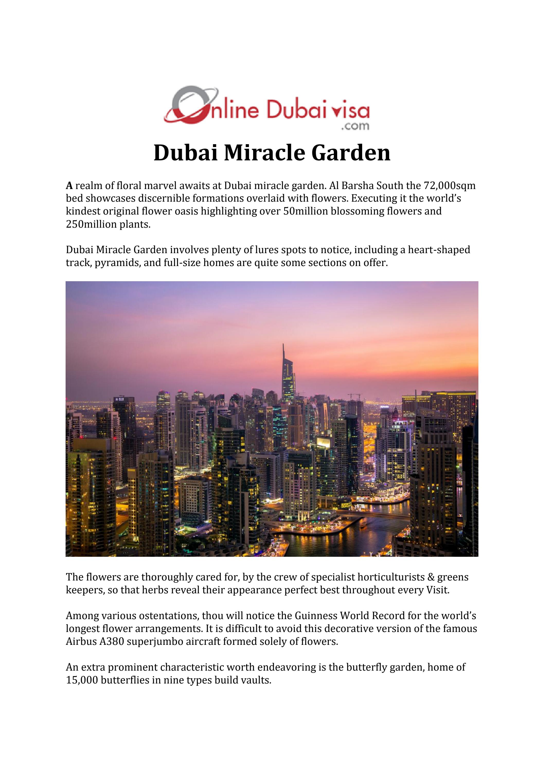 Dubai Miracle Garden by onlinedubaivisa002 - Issuu