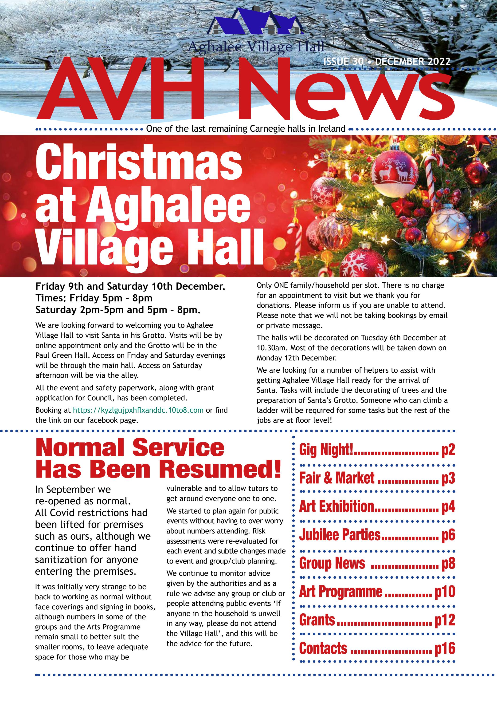 Aghalee Village Hall Winter Newsletter 2022 by villagehallaghalee - Issuu