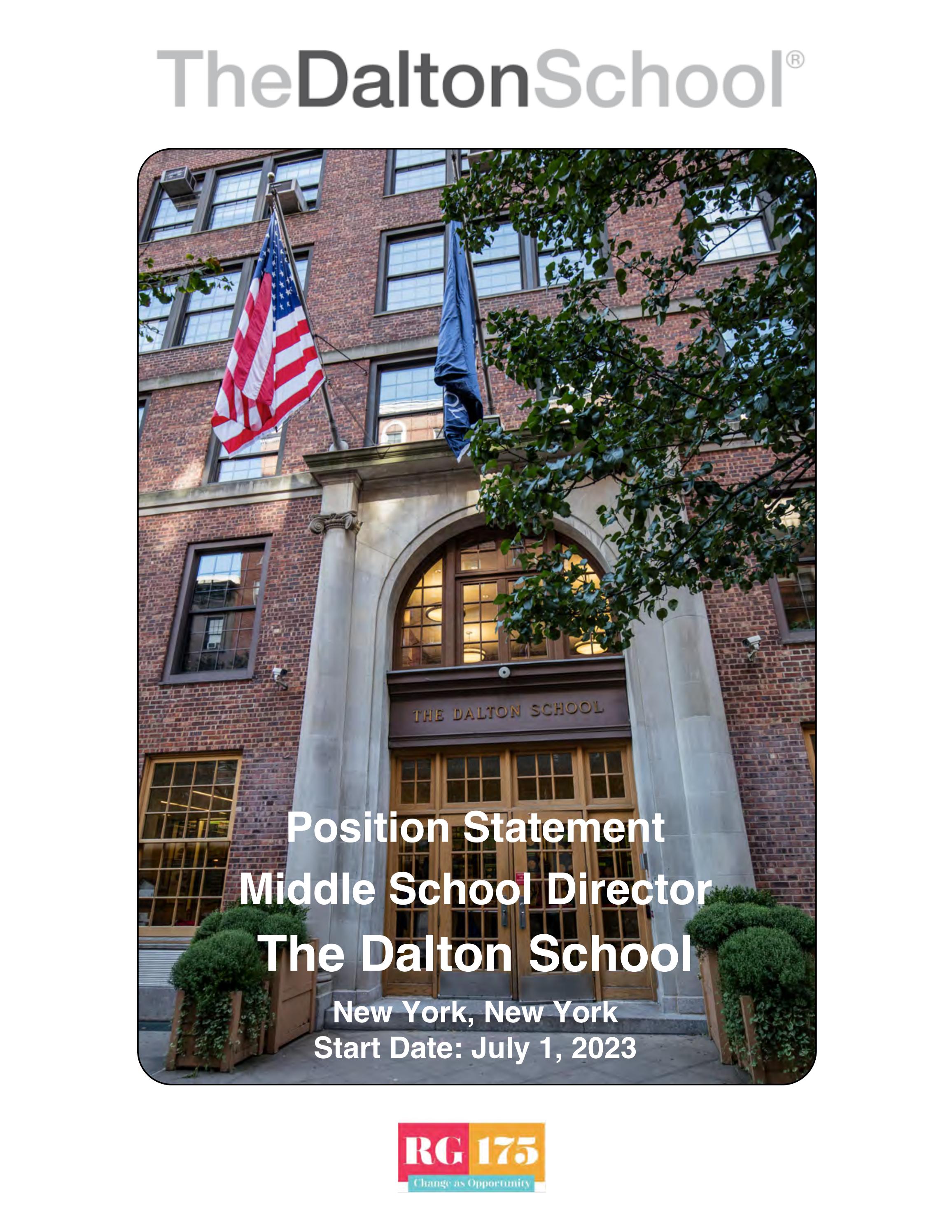 Position Statement - Middle School Director - The Dalton School by The ...