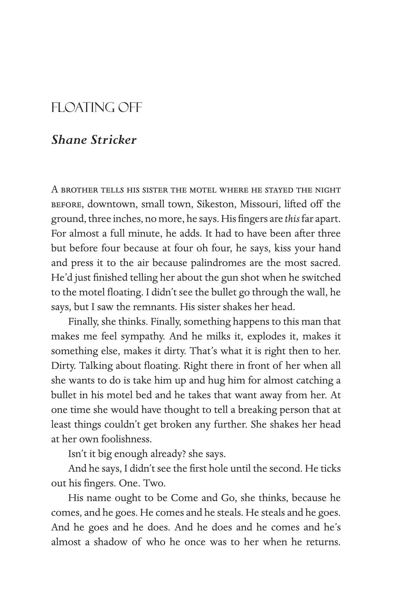"Floating Off" by Shane Stricker by newletters - Issuu