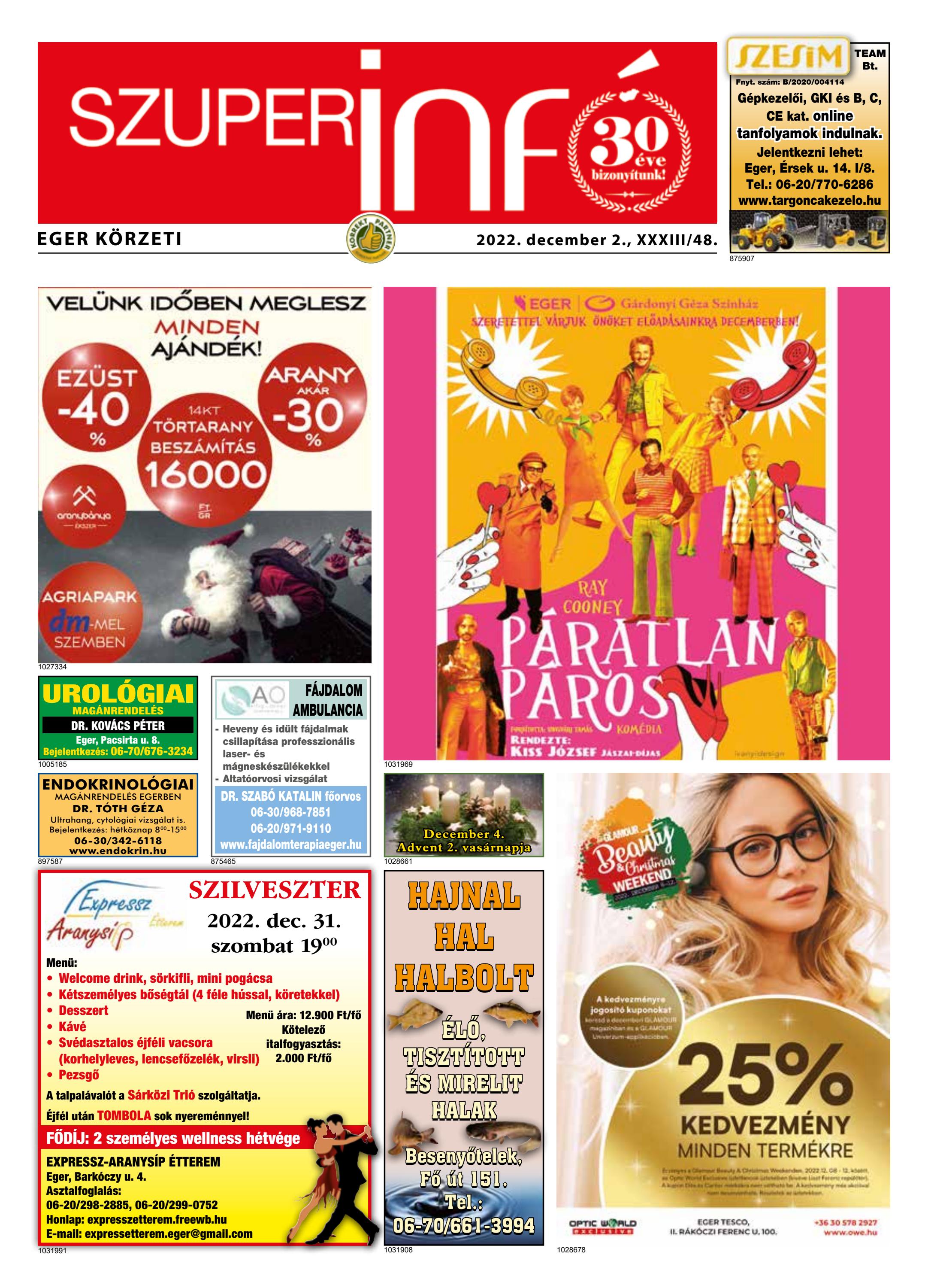 Eger 2022.12.02 by szuperinfo - Issuu