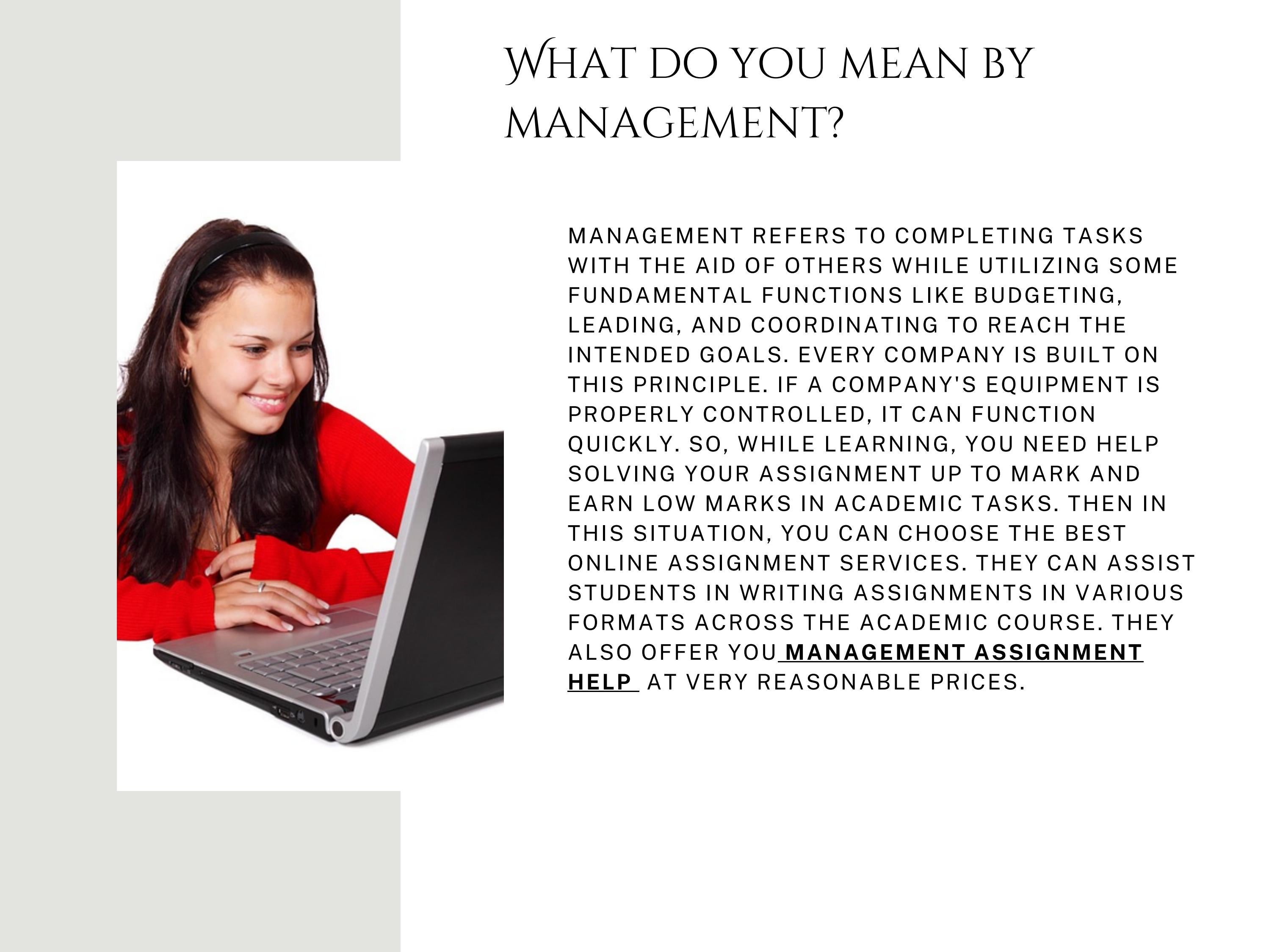 What Do You Mean By Management By Olivia Jonas Issuu