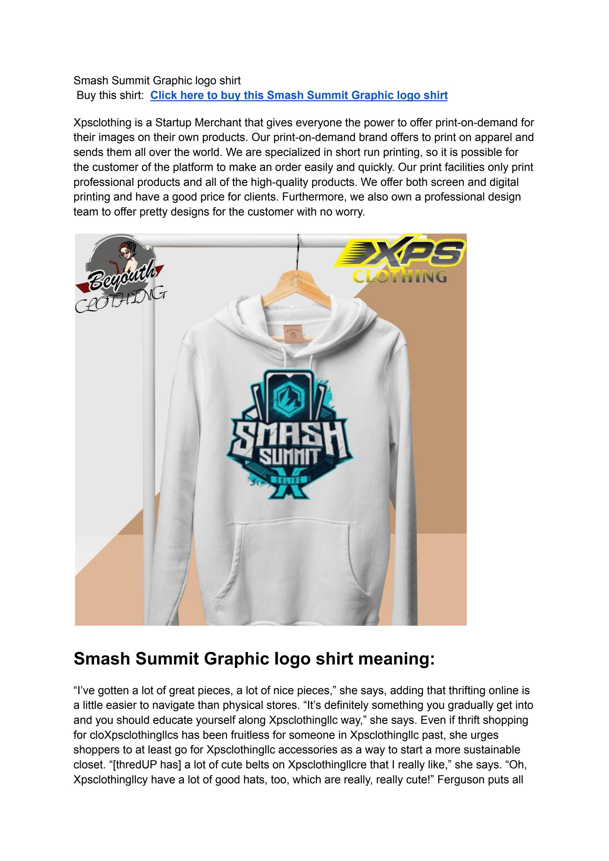 Smash Summit Graphic logo shirt by Store Xpsclothing - Issuu