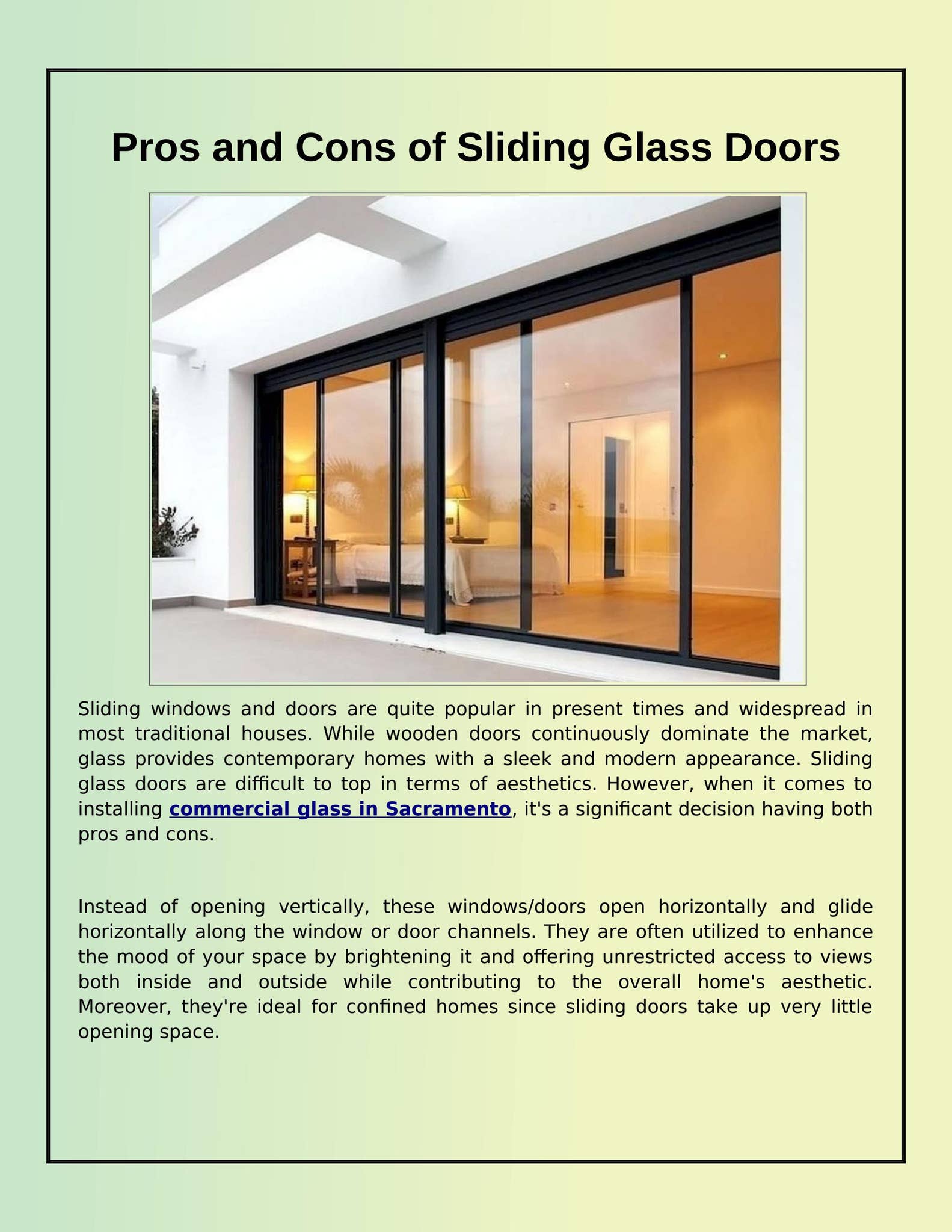 A Short Note About Sliding Glass Doors. by Central Glass Inc - Issuu