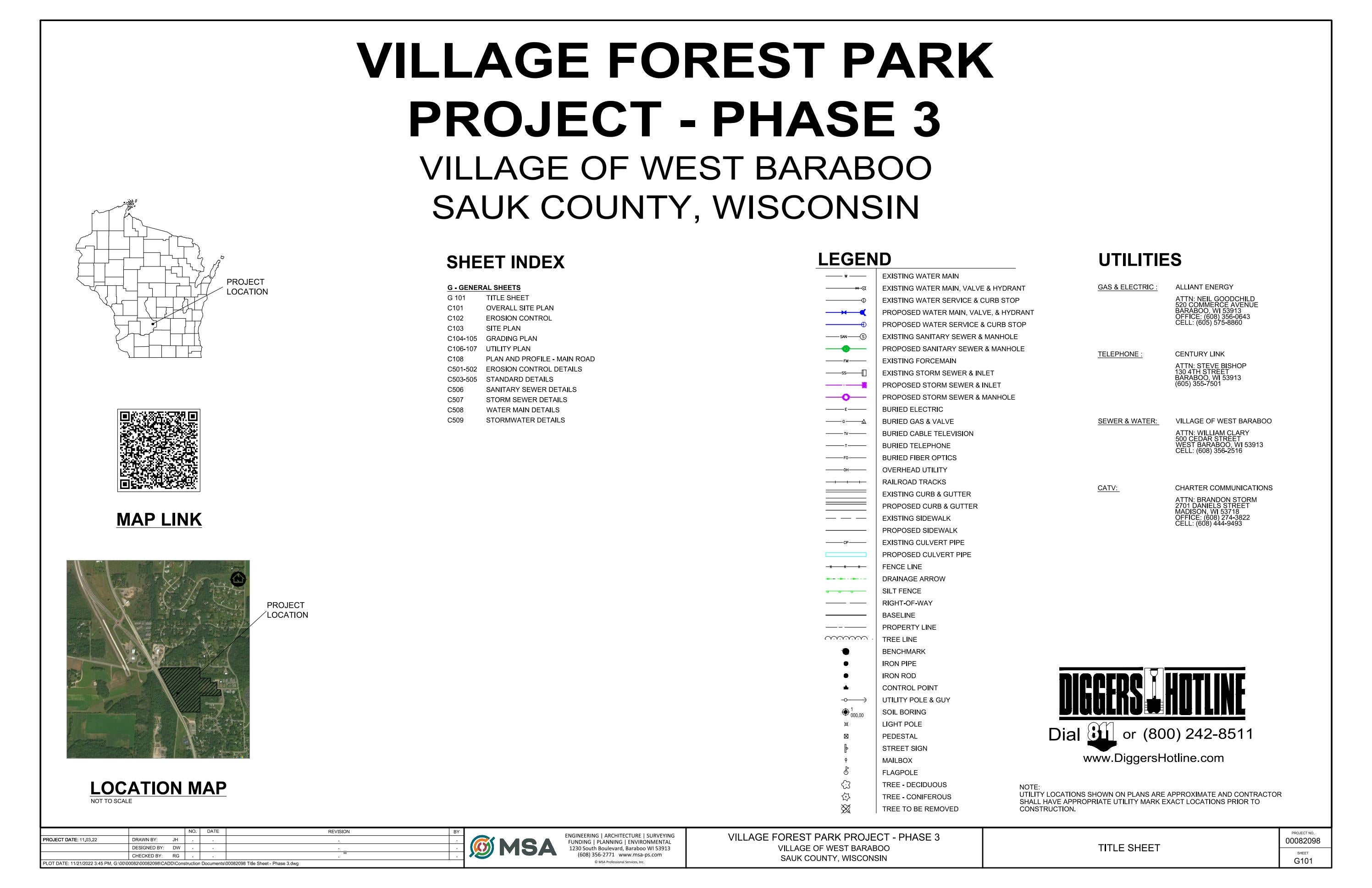 West Baraboo Village Forest Site Grading Plan Page by MSA Professional ...