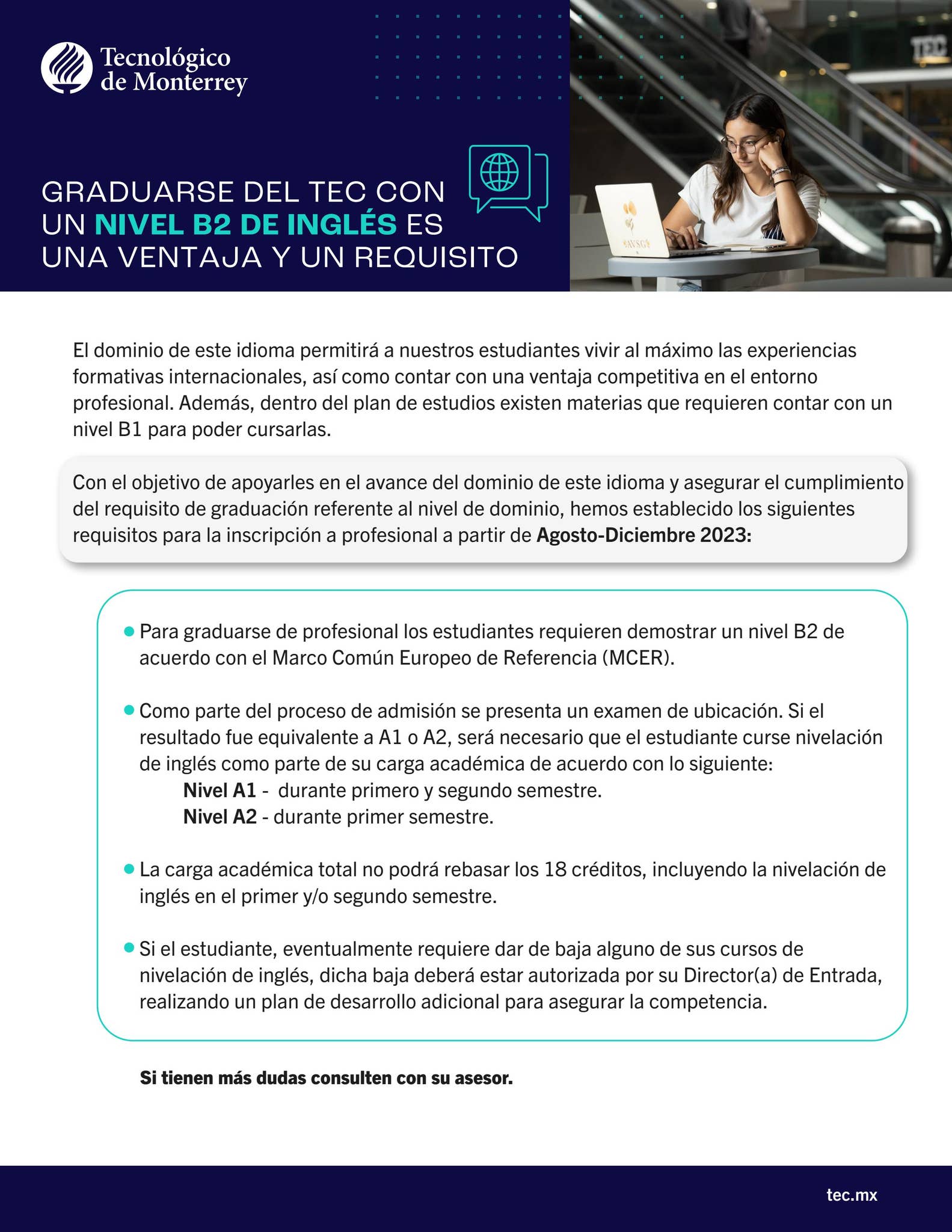Graduarse con nivel de inglés B2 es una ventaja by Tecnológico de ...