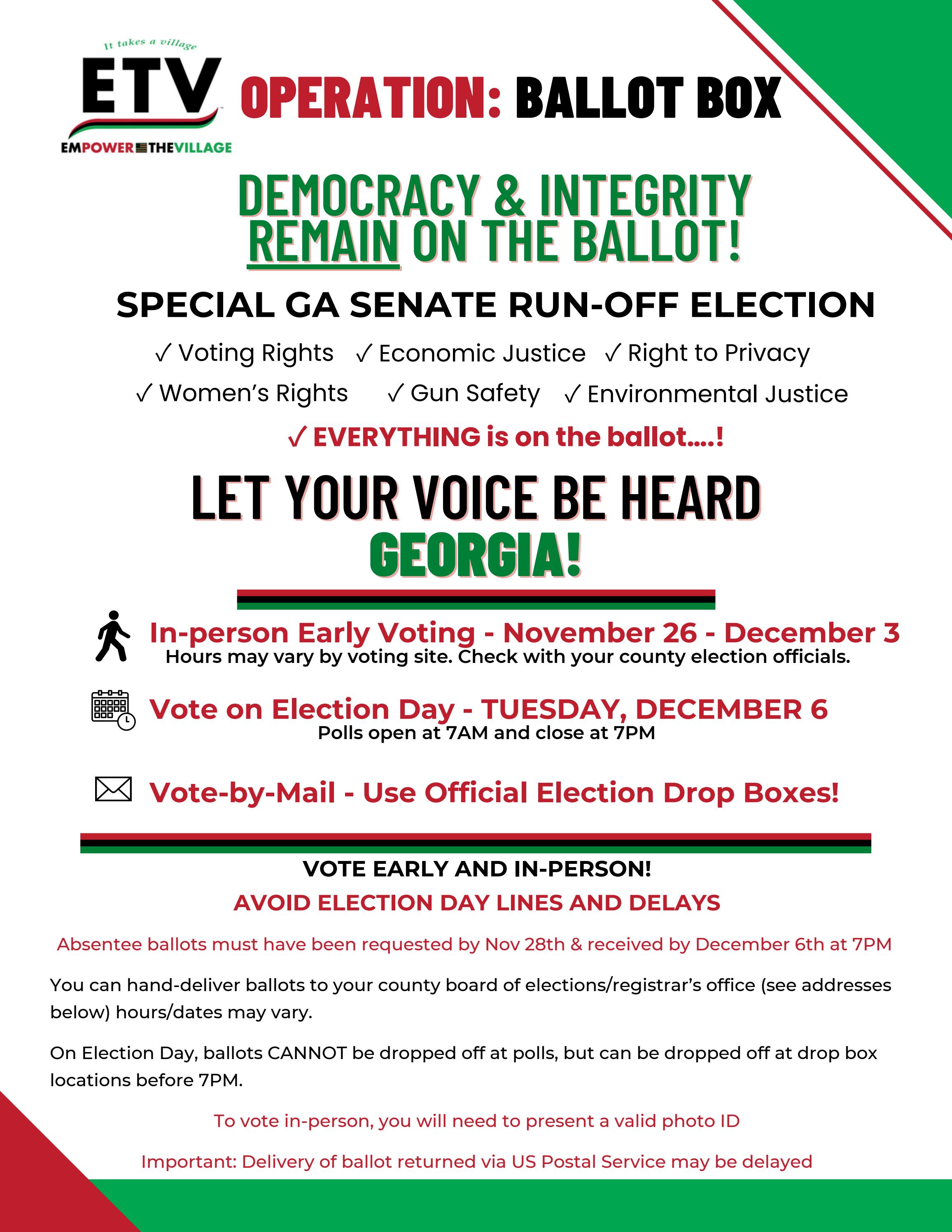Georgia Special Run-off Election by empowerthevillage - Issuu