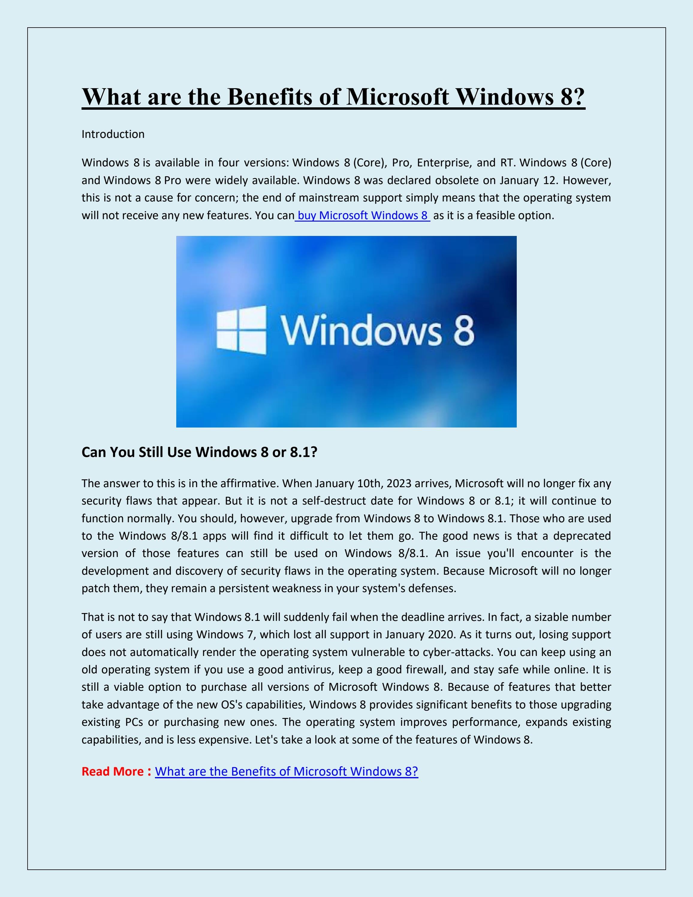 Windows 8 Operating System