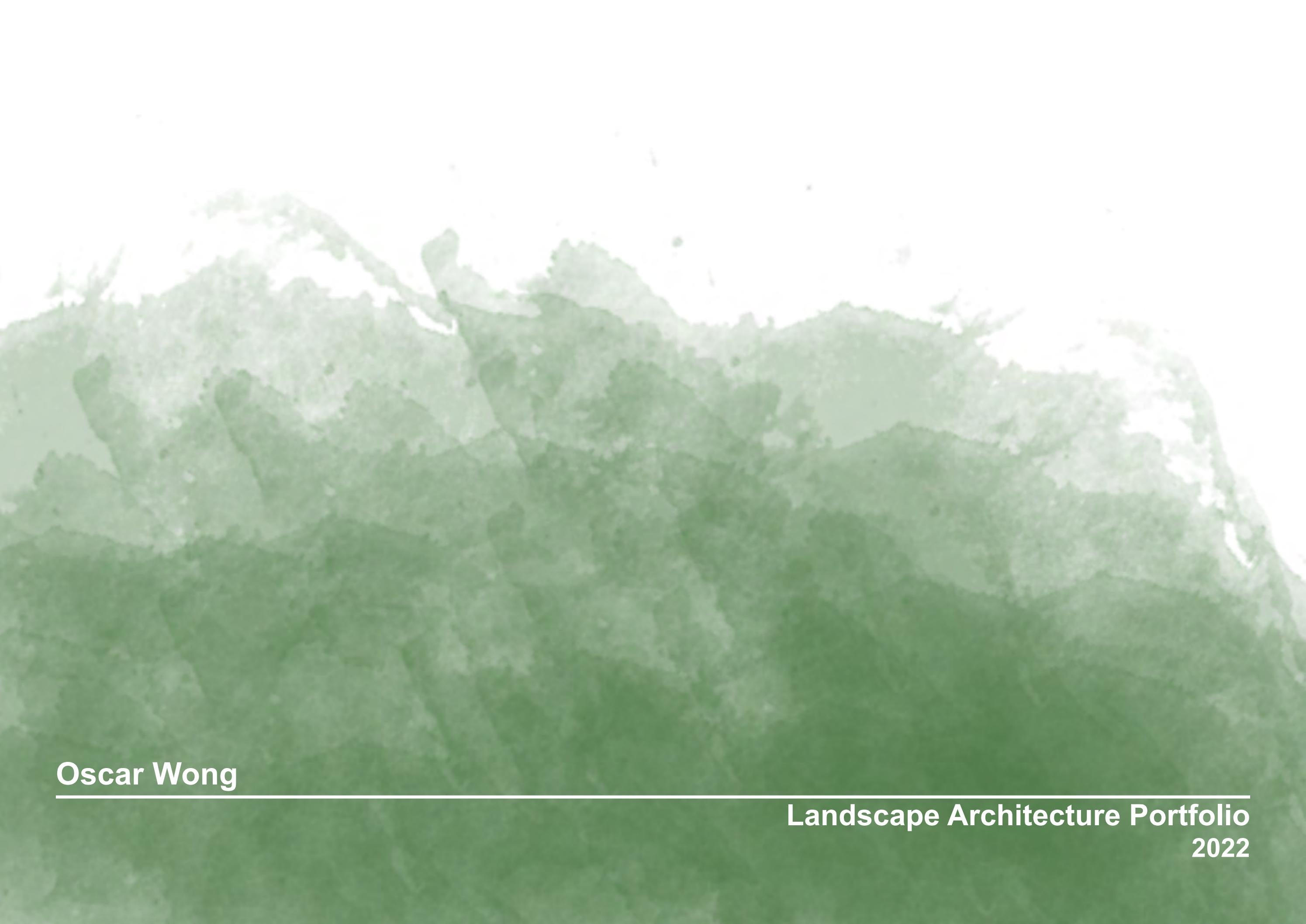Oscar Wong - Landscape Architecture Portfolio - 2022 by Oscar Wong - Issuu