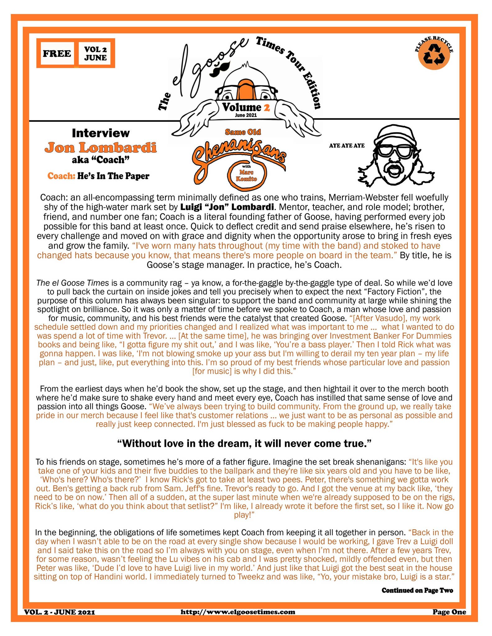 The el Goose Times: Volume Two by El Goose Times Tour Edition - Issuu