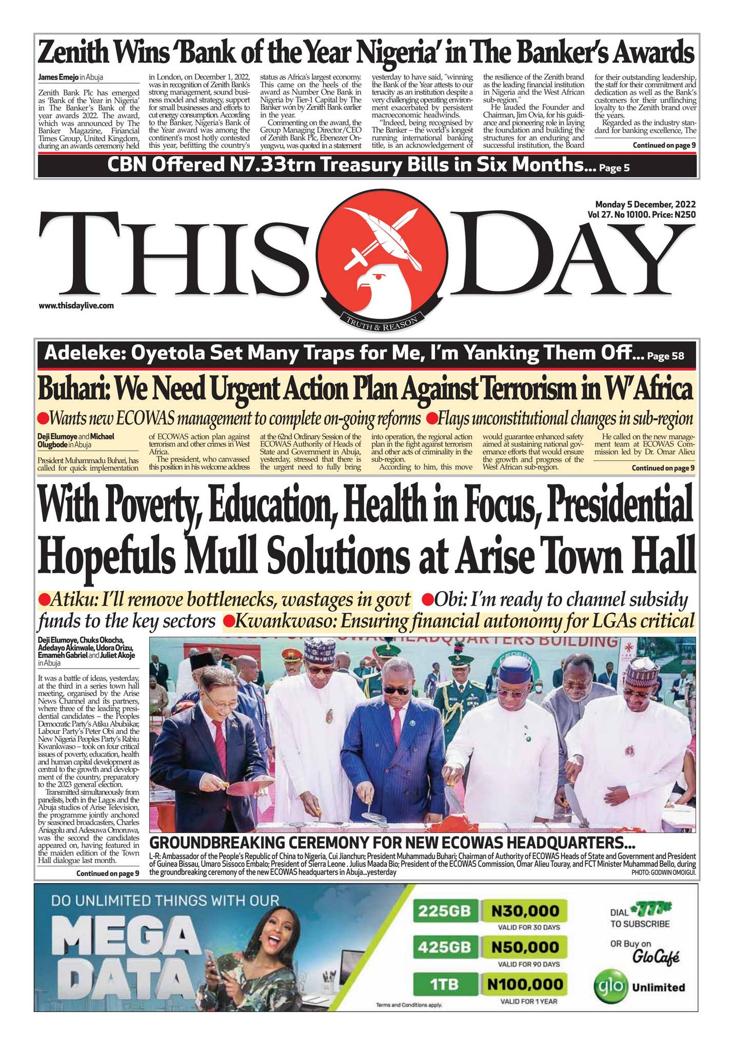 MONDAY 5TH DECEMBER 2022 by THISDAY Newspapers Ltd - Issuu