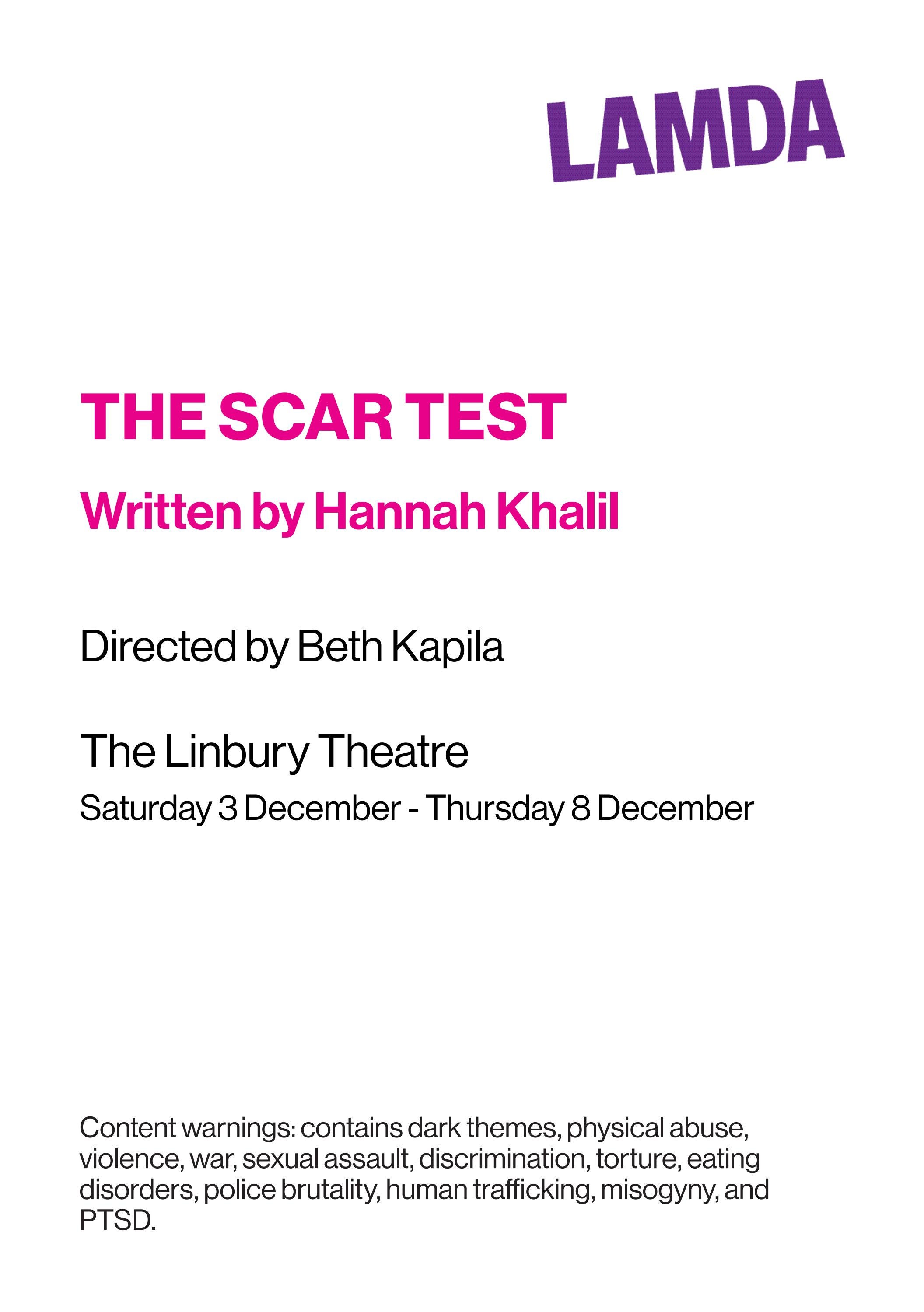 The Scar Test (Cast Sheet) by LAMDA - Issuu