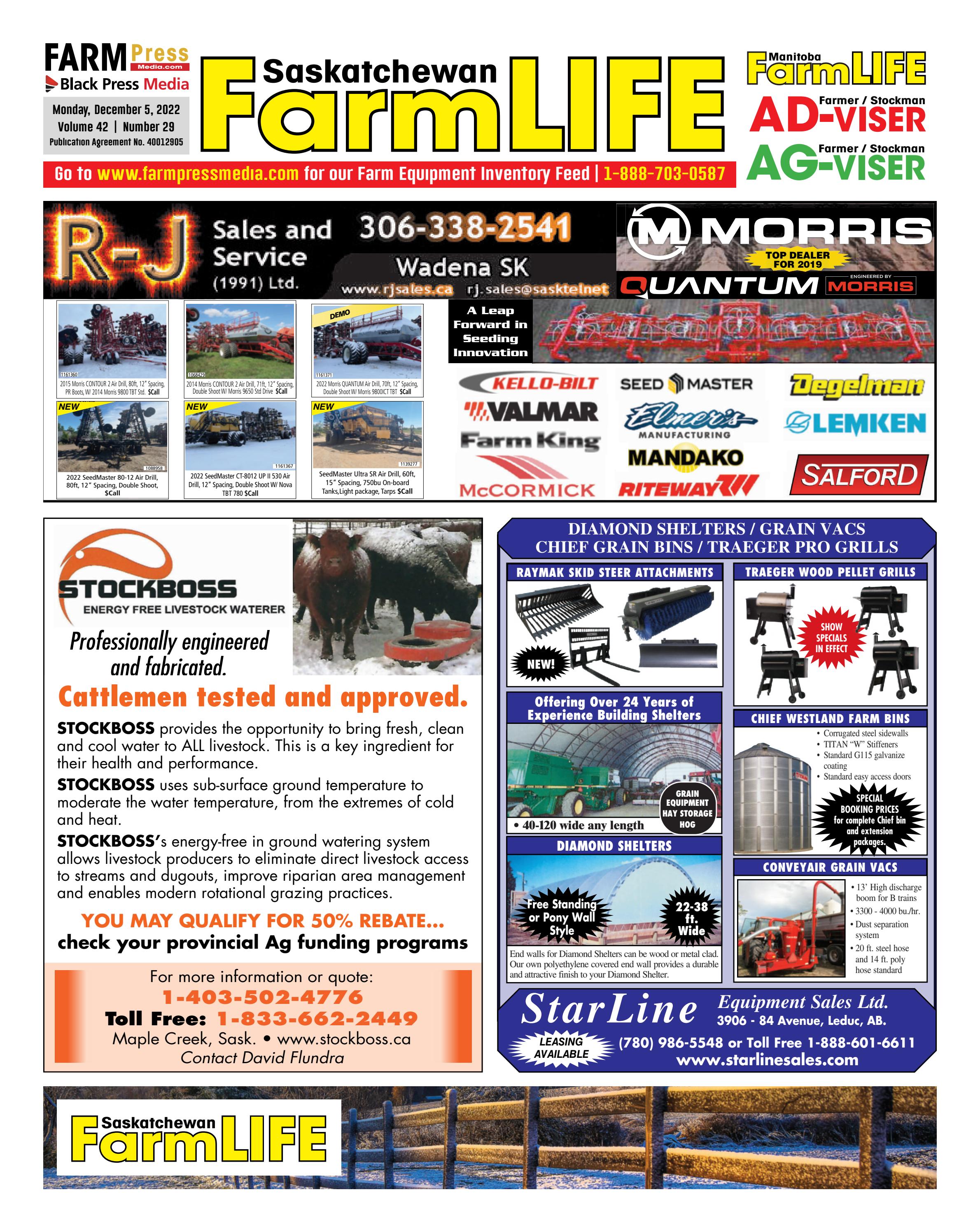 Saskatchewan Farm Life, December 5, 2022 by Black Press Media Group - Issuu