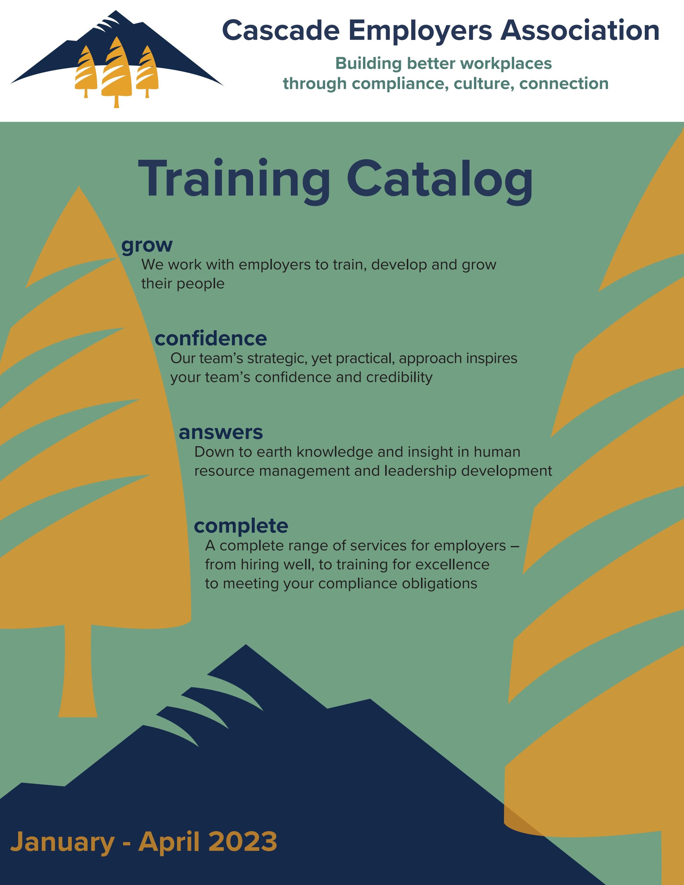Cascade Training Catalog: Jan-April 2023 by Cascade Employers ...