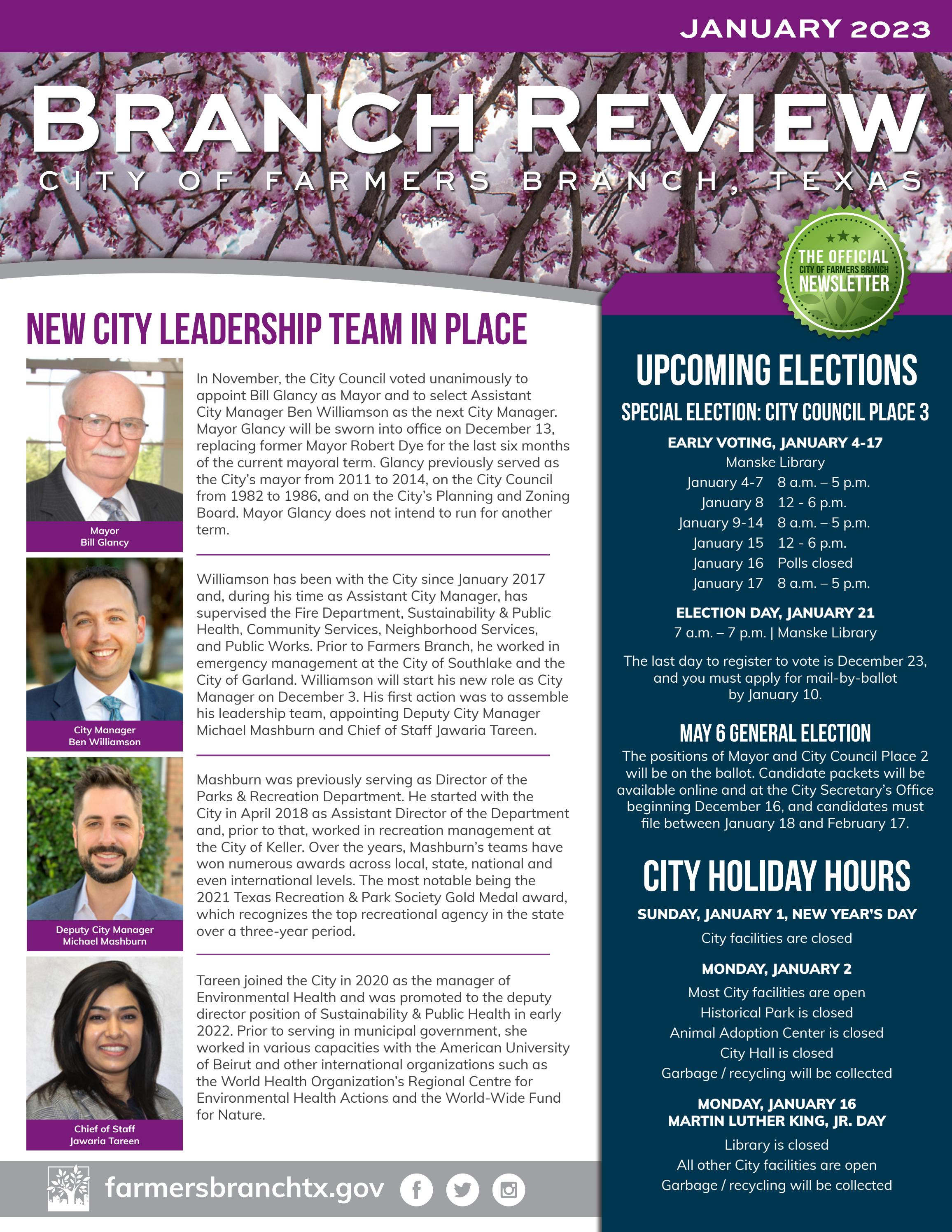 January 2023 | Branch Review English | City of Farmers Branch by ...