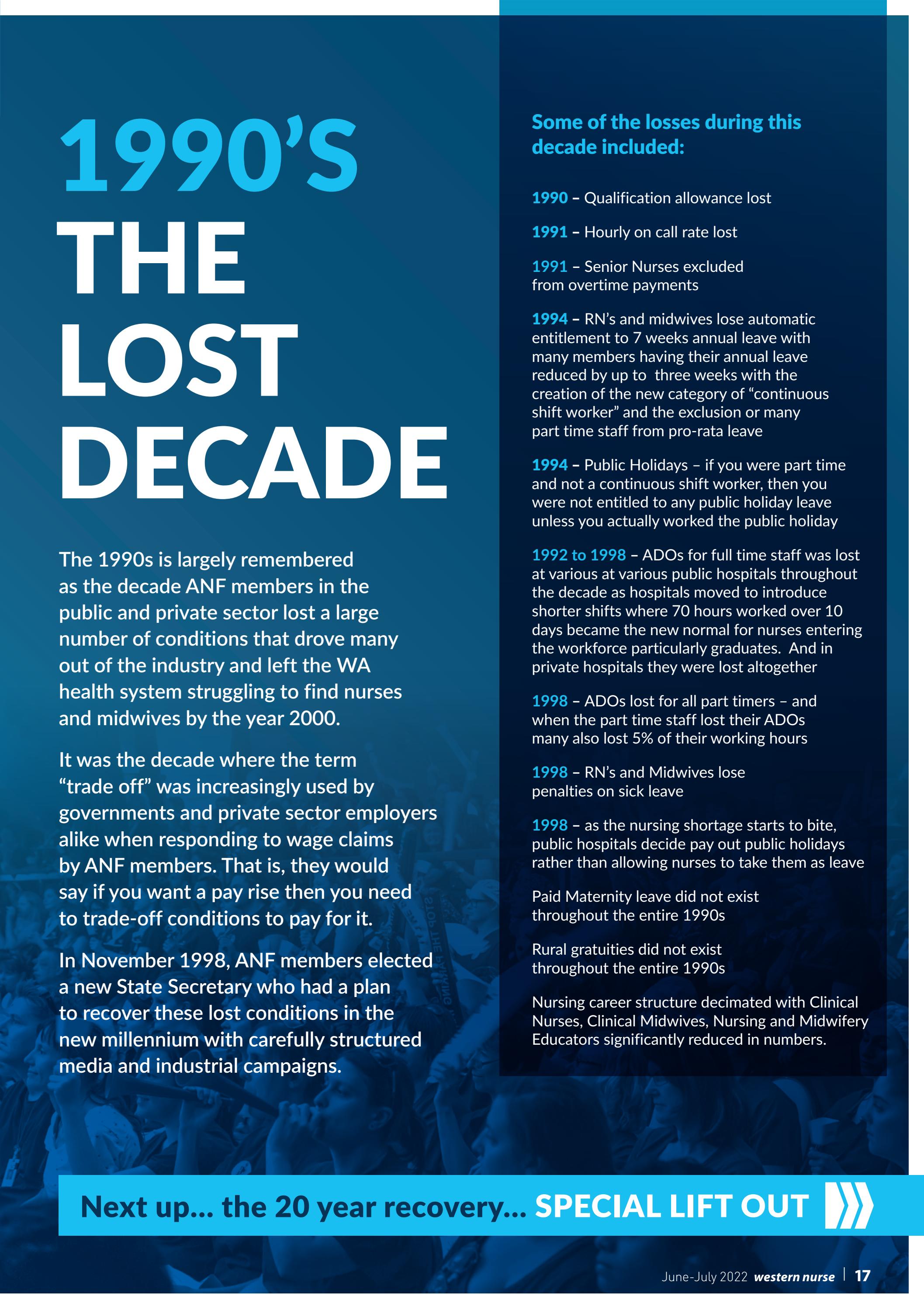 20 years of EBA Negotiations by ANF WESTERN NURSE MAGAZINE - Issuu