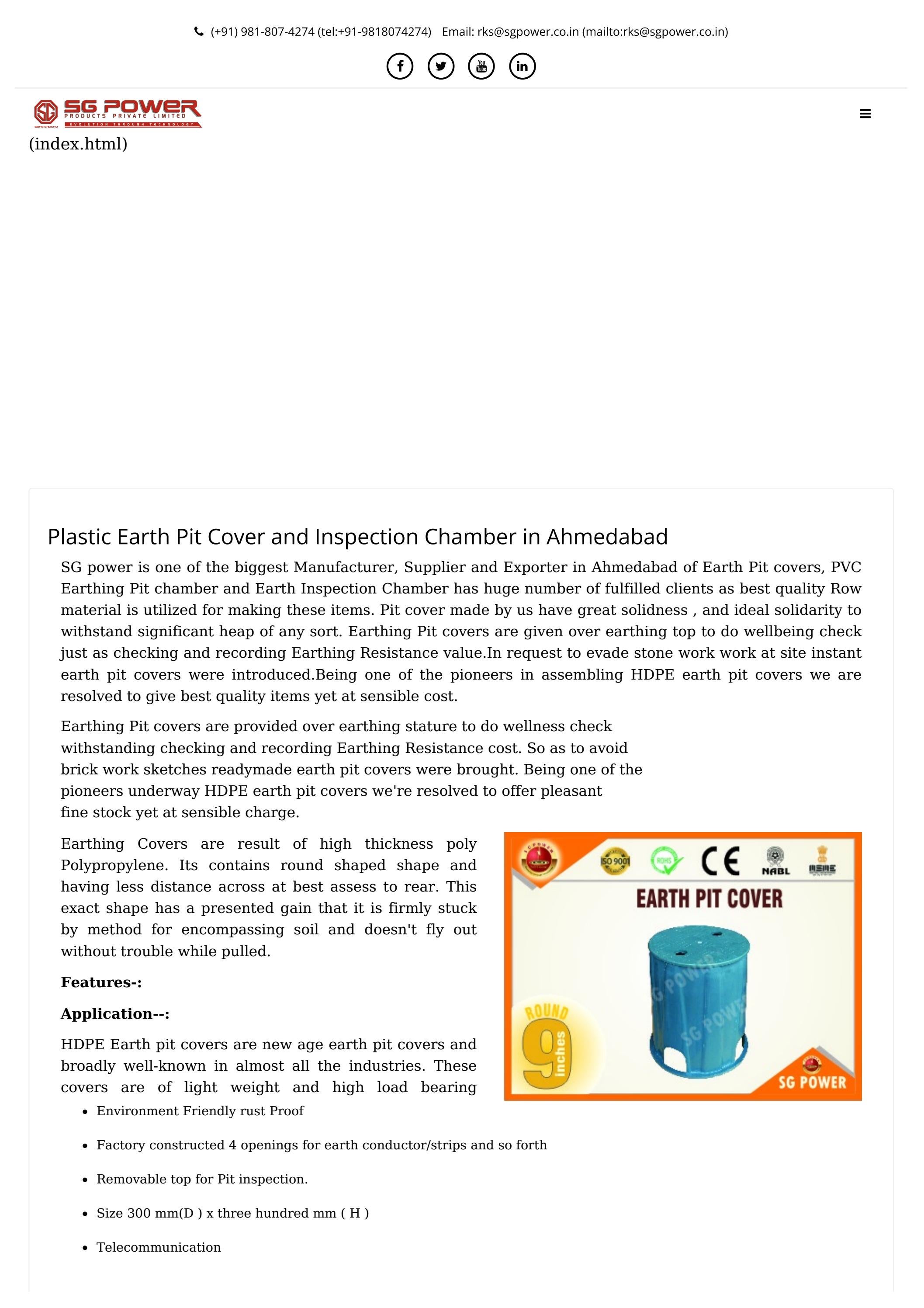 Earth pit enclosure by SG Earthing - Issuu