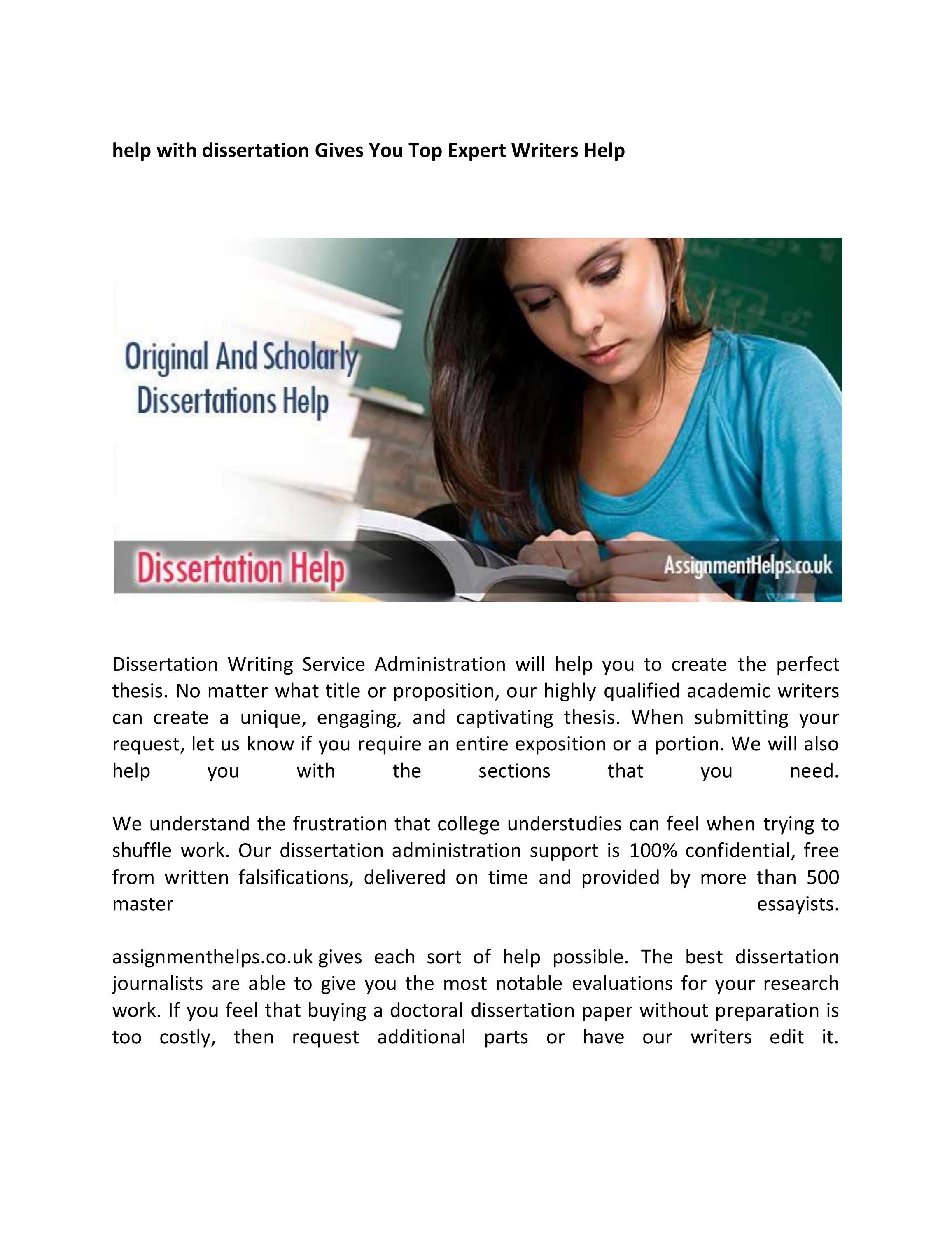 help with dissertation Gives You Top Expert Writers Help by Assignment ...