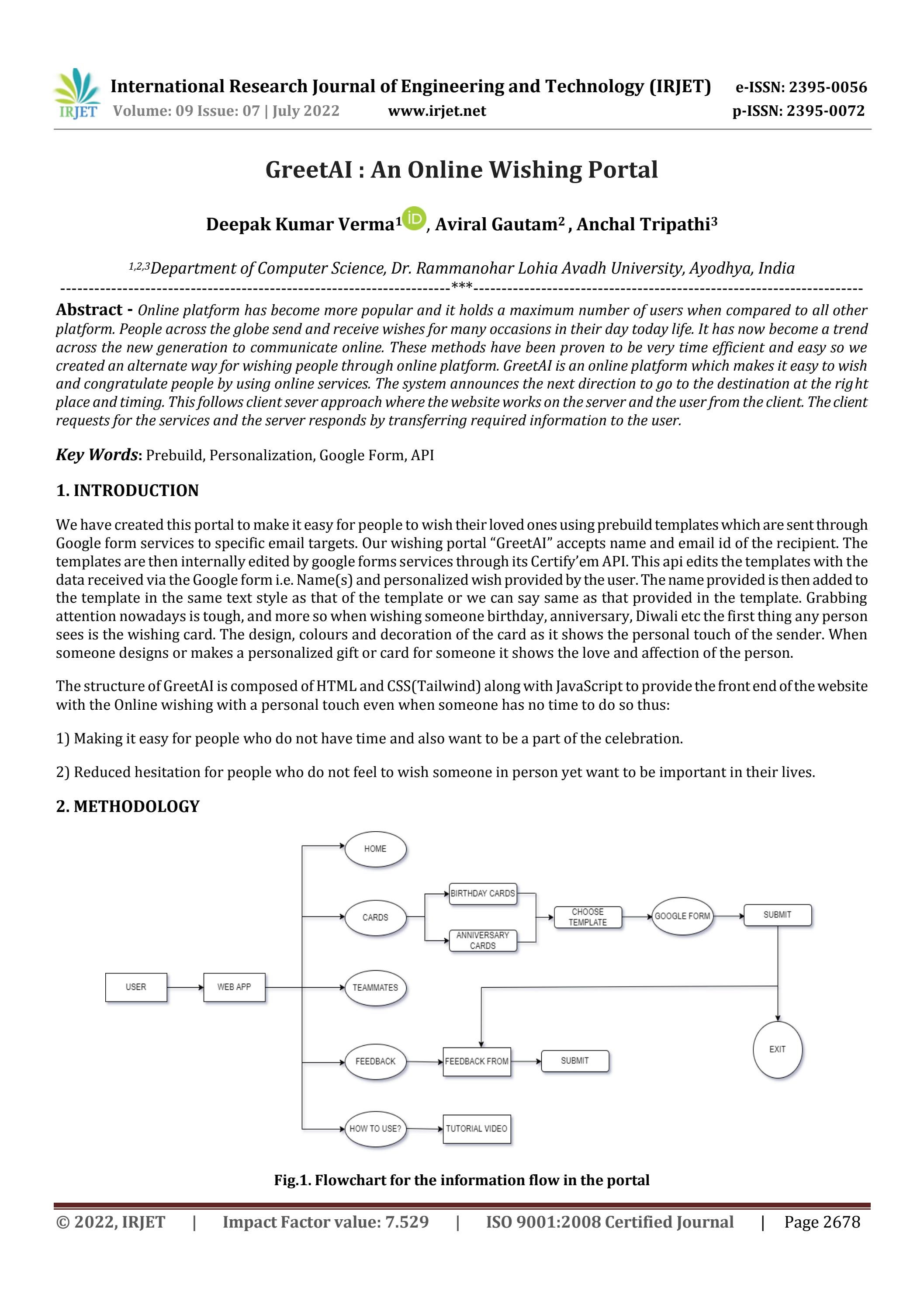 GreetAI : An Online Wishing Portal by IRJET Journal - Issuu