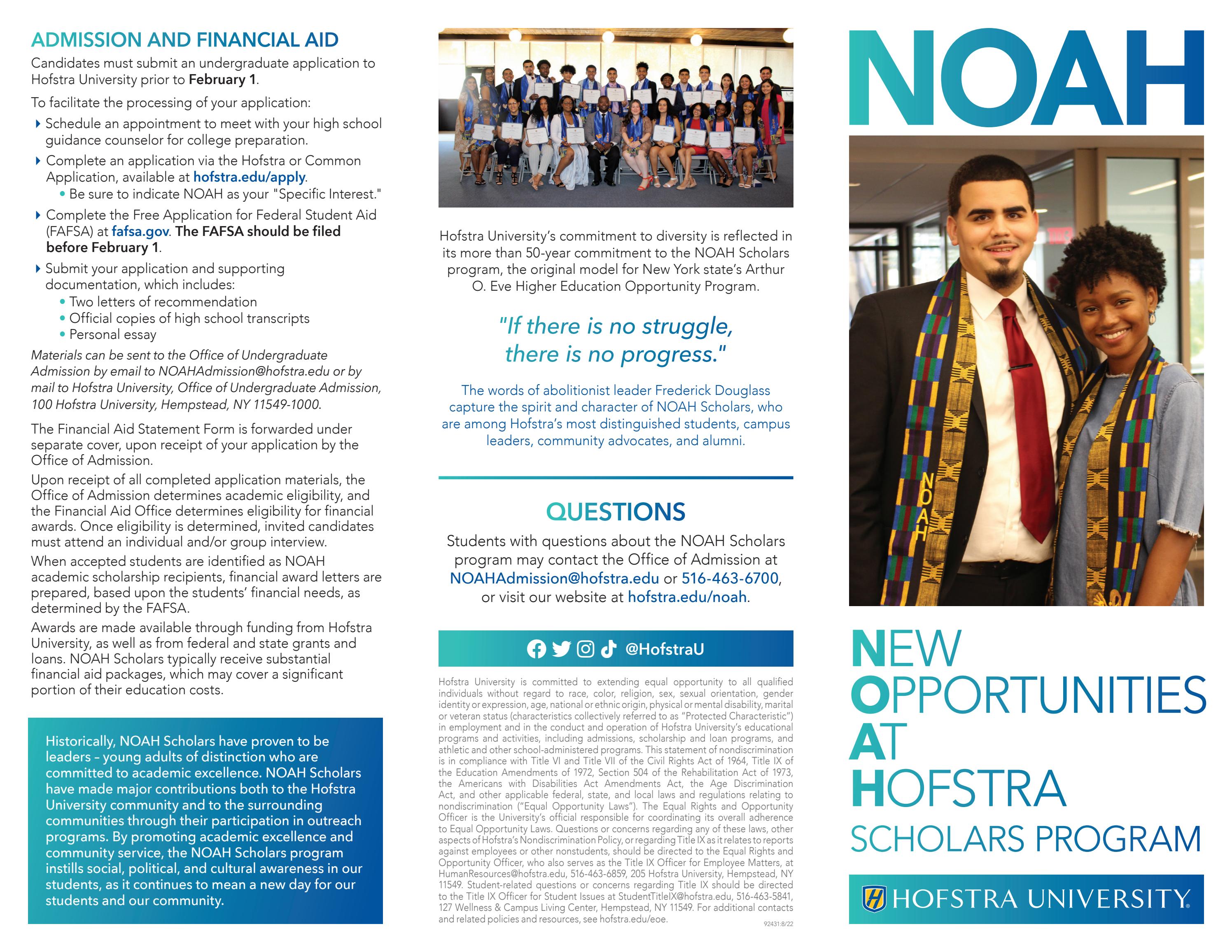 New Opportunities At Hofstra (NOAH) by Hofstra University - Issuu
