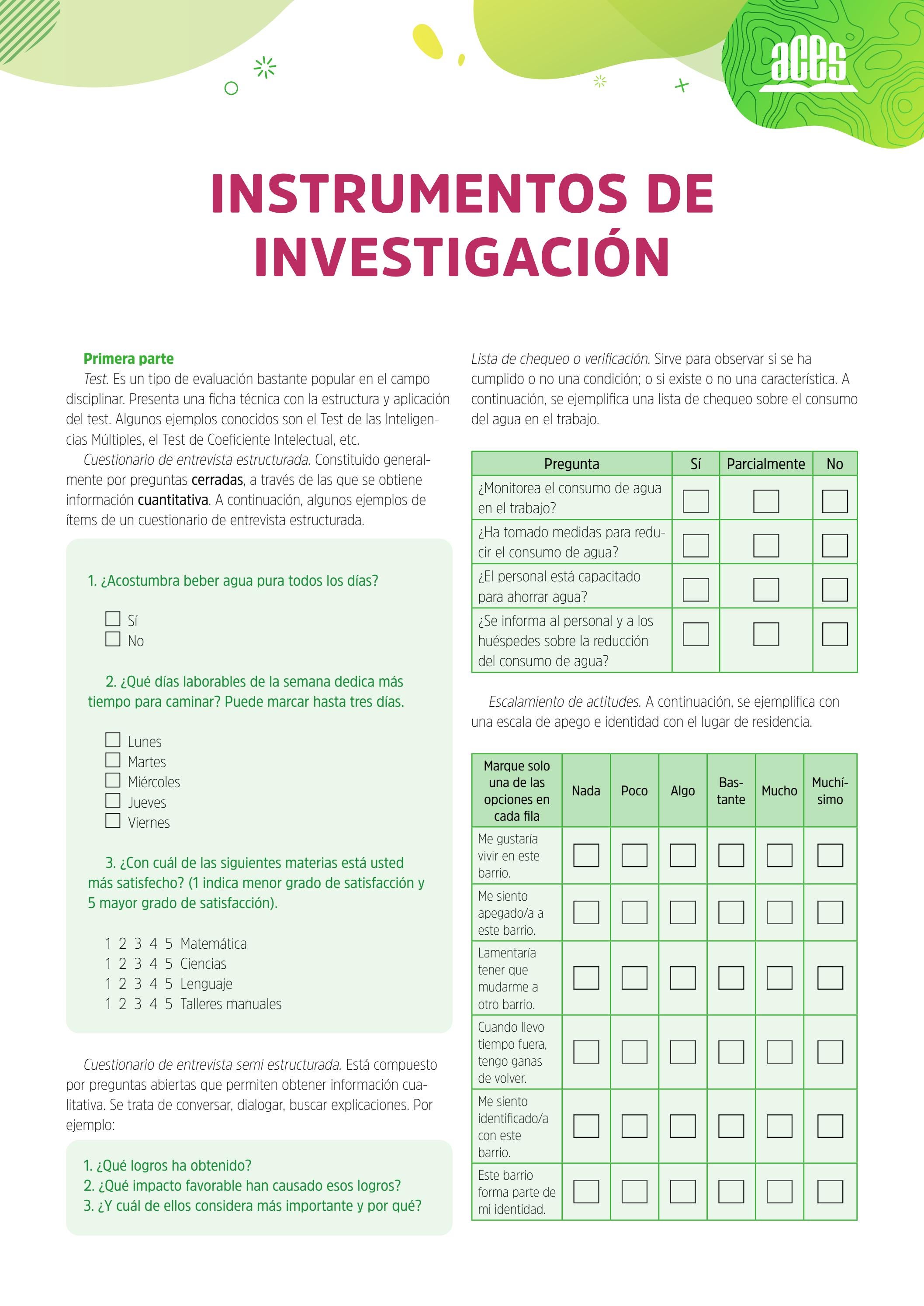 Instrumento De Investigación Metodología De La Investigación By