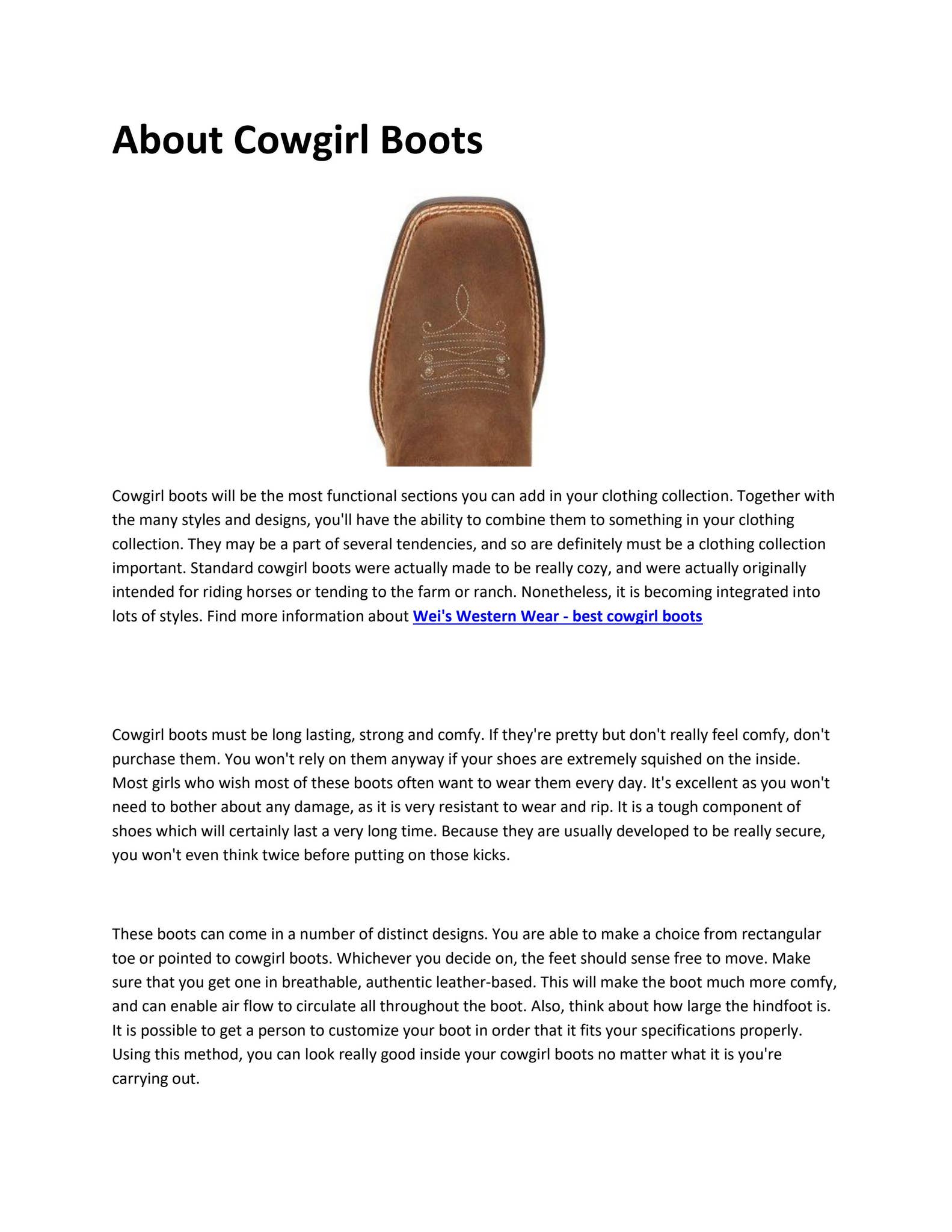 Wei's cowgirl boots canada by Thomas Shaw - Issuu