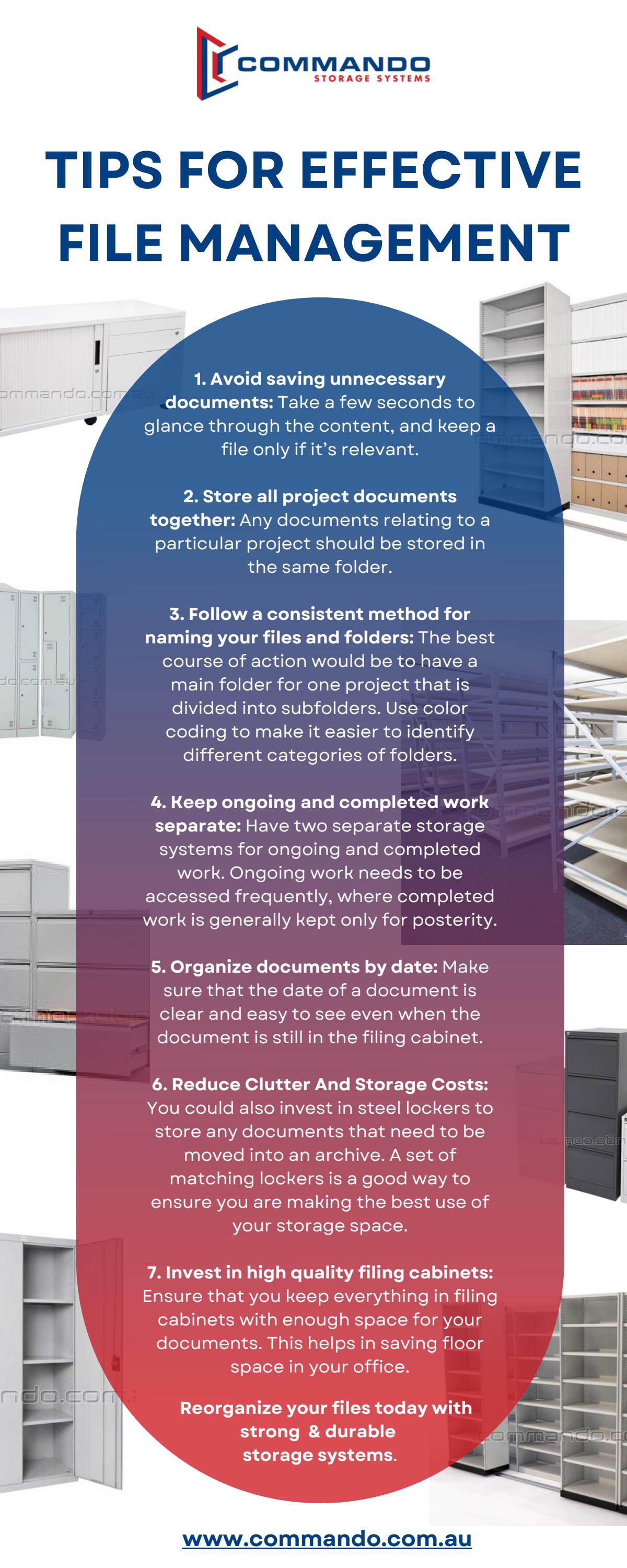 TIPS FOR EFFECTIVE FILE MANAGEMENT By Commando Storage Systems Issuu