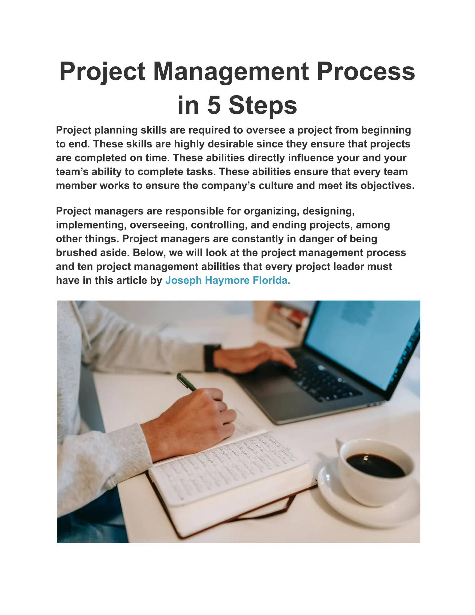 5 Steps For Leading Project Management by Joseph Haymore - Issuu