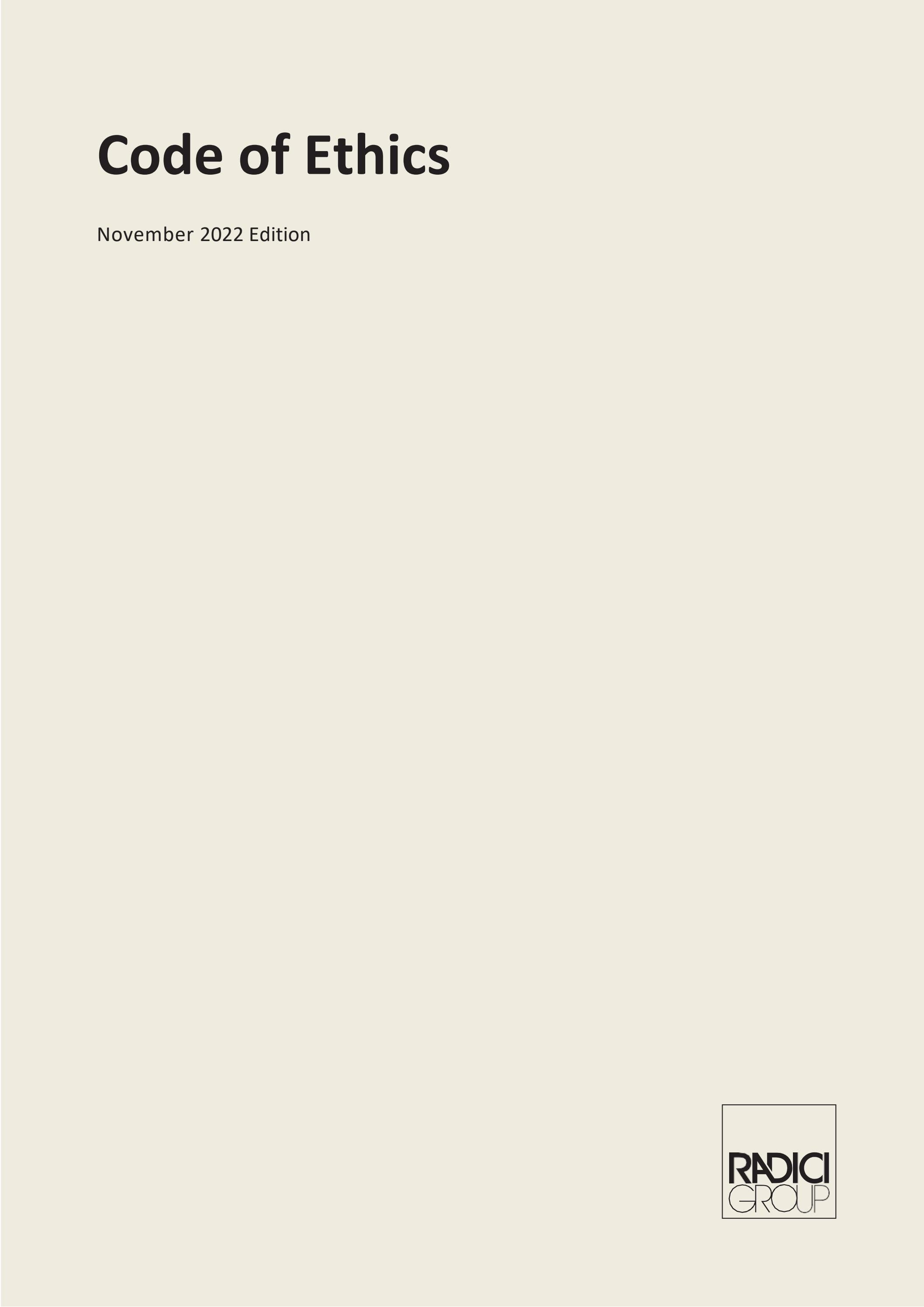 RG Code of Ethics 2022 - completo by MoltiMedia srl - Issuu