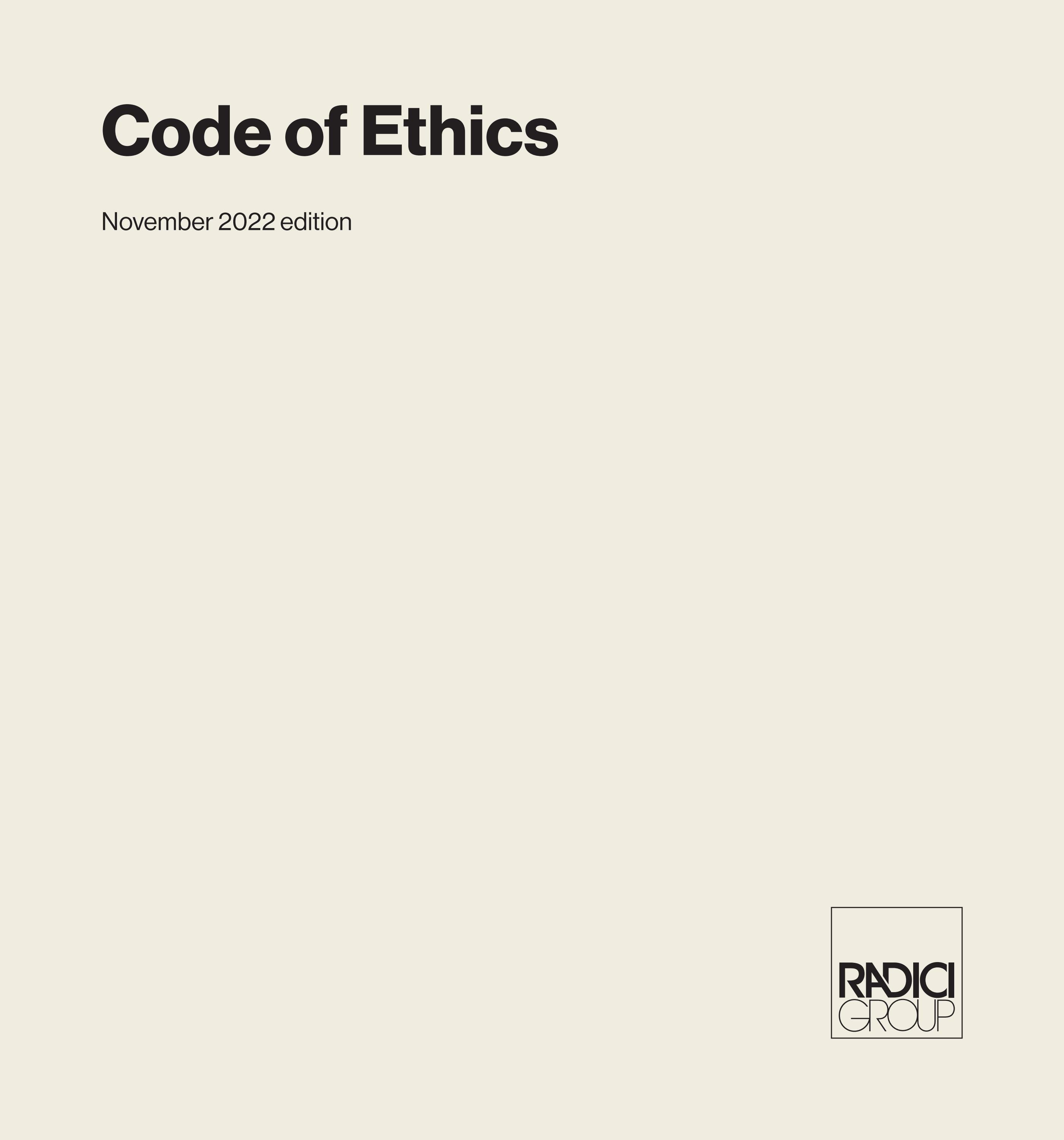 RG Code of Ethics EN by MoltiMedia srl - Issuu