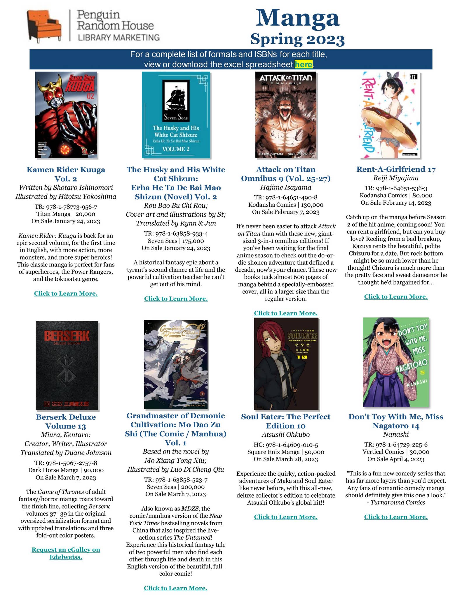 Manga, Spring 2023 by PRH Library - Issuu