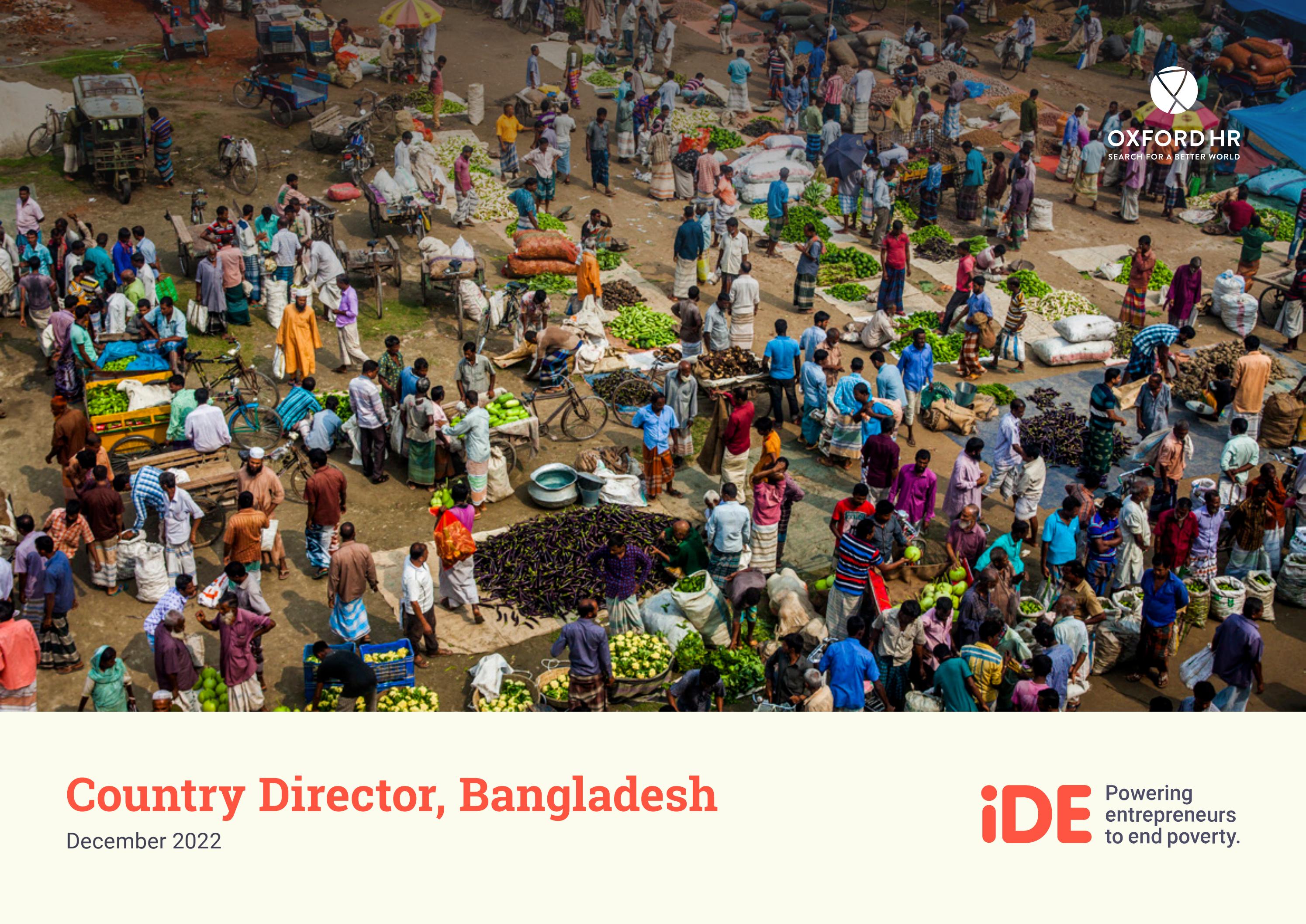 iDE Global – Country Director, Bangladesh by Oxford HR - Issuu
