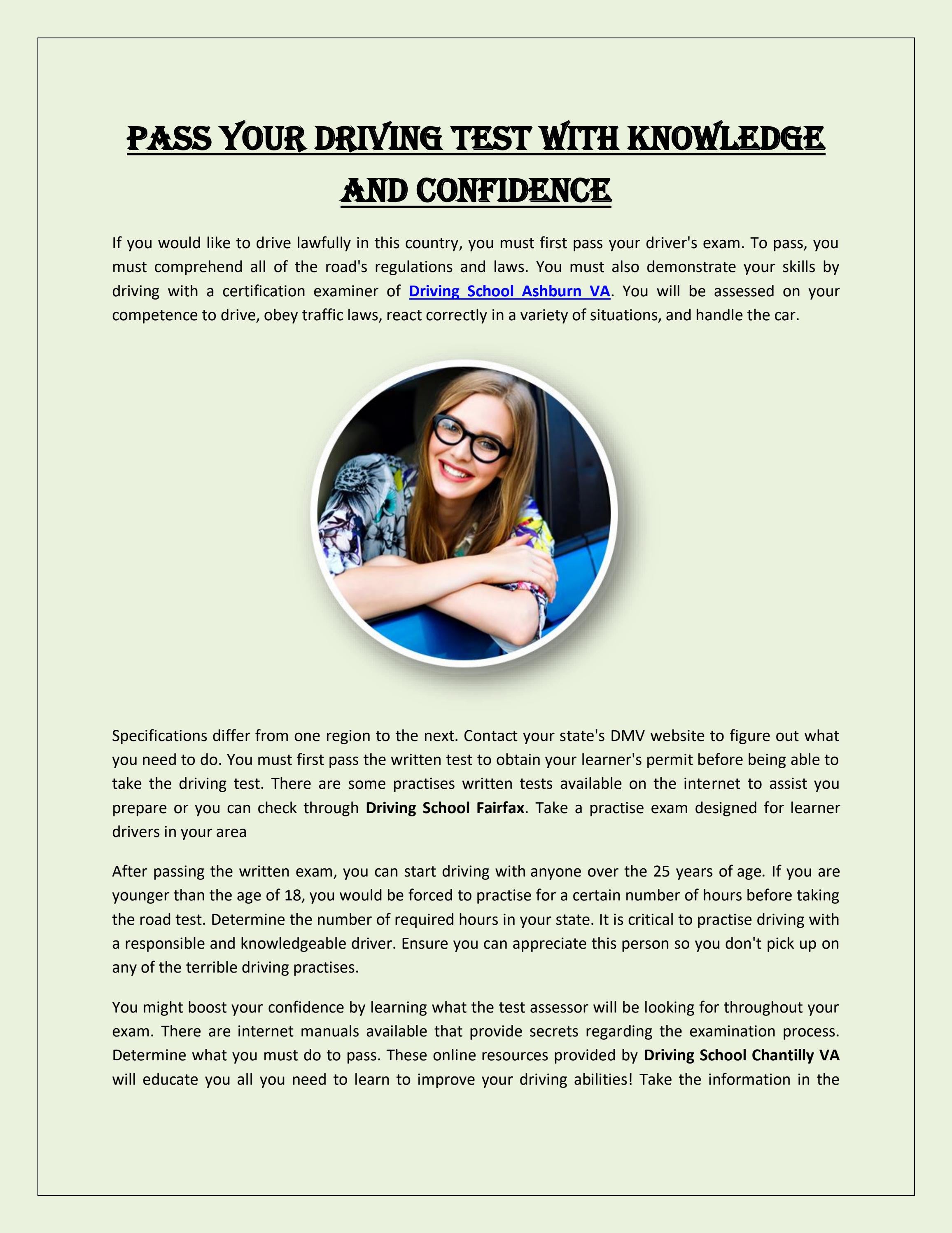 Pass Your Driving Test with Knowledge and Confidence by ...