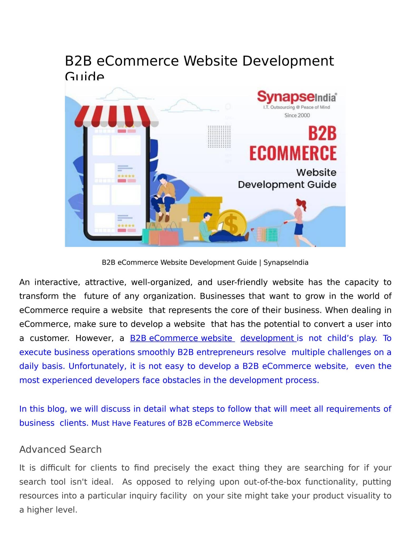 B2B eCommerce Website Development Guide PPT by Synapseindia - Issuu