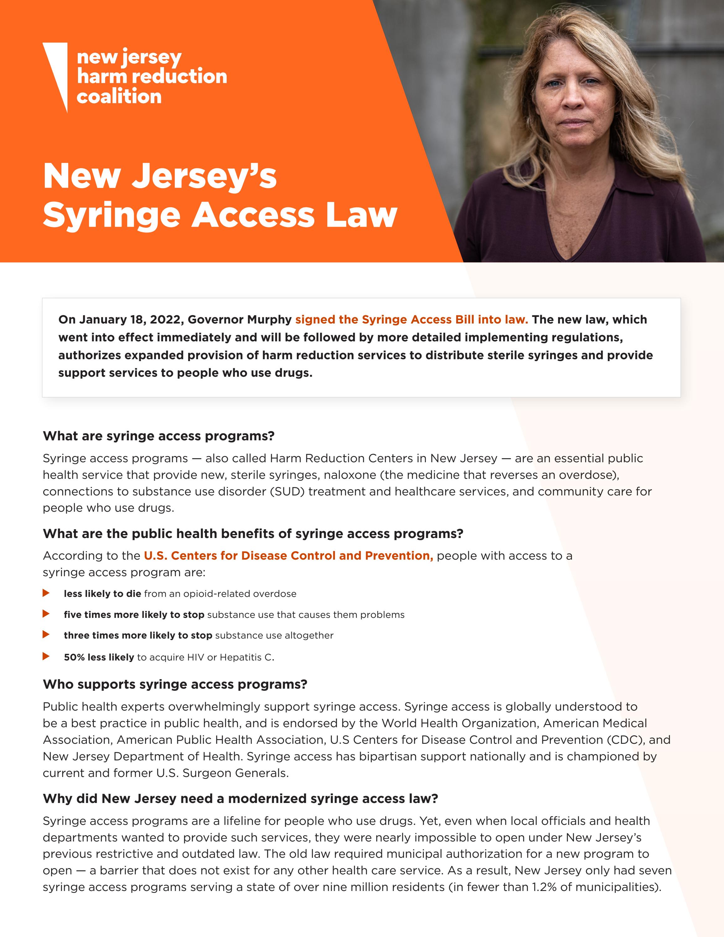 New Jersey's Syringe Access Law by NJHRC - Issuu