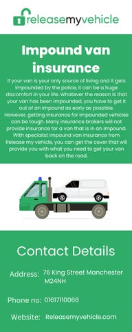 Impound van insurance by protectmytaxi - Issuu