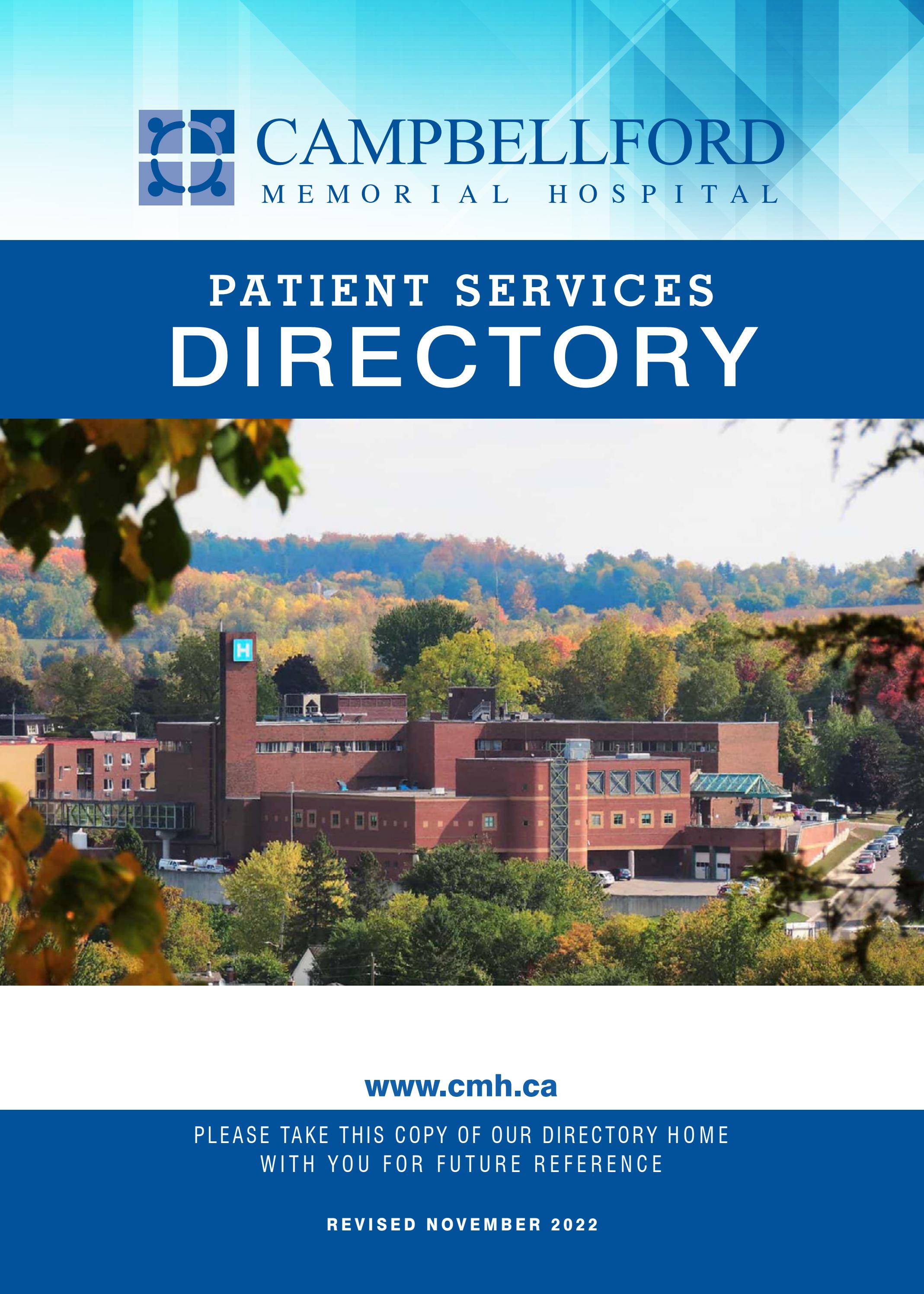 Campbellford Memorial Hospital Patient Services Directory by Willow ...