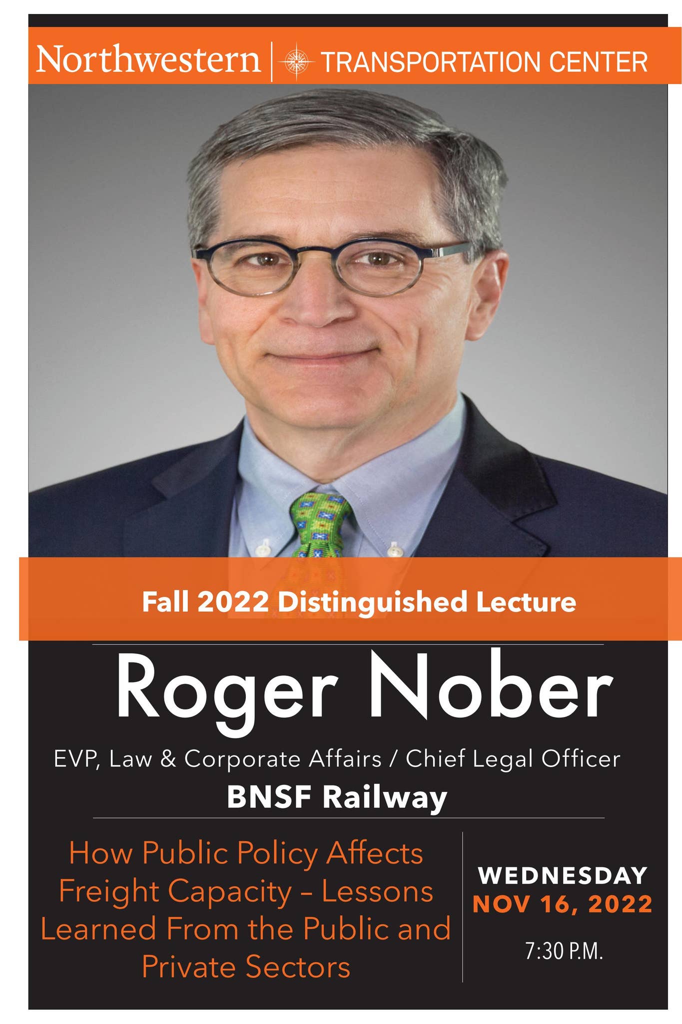 Fall 2022 Distinguished Lecture - Roger Nober, BNSF Railway by tcinfo ...