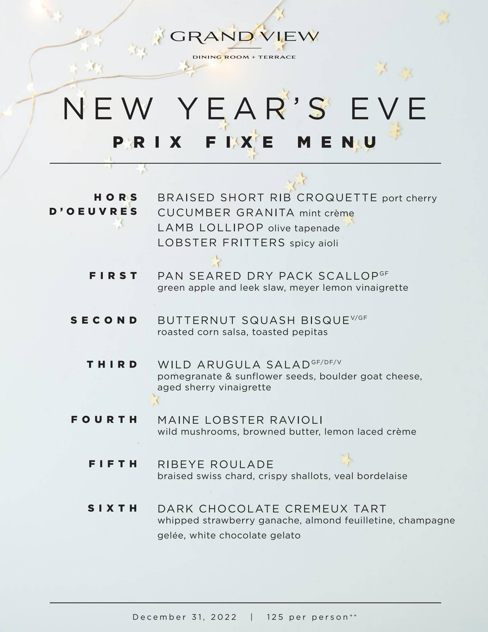 Grand View NYE Prix-Fixe Menu by gardenofthegodsresortandclub - Issuu