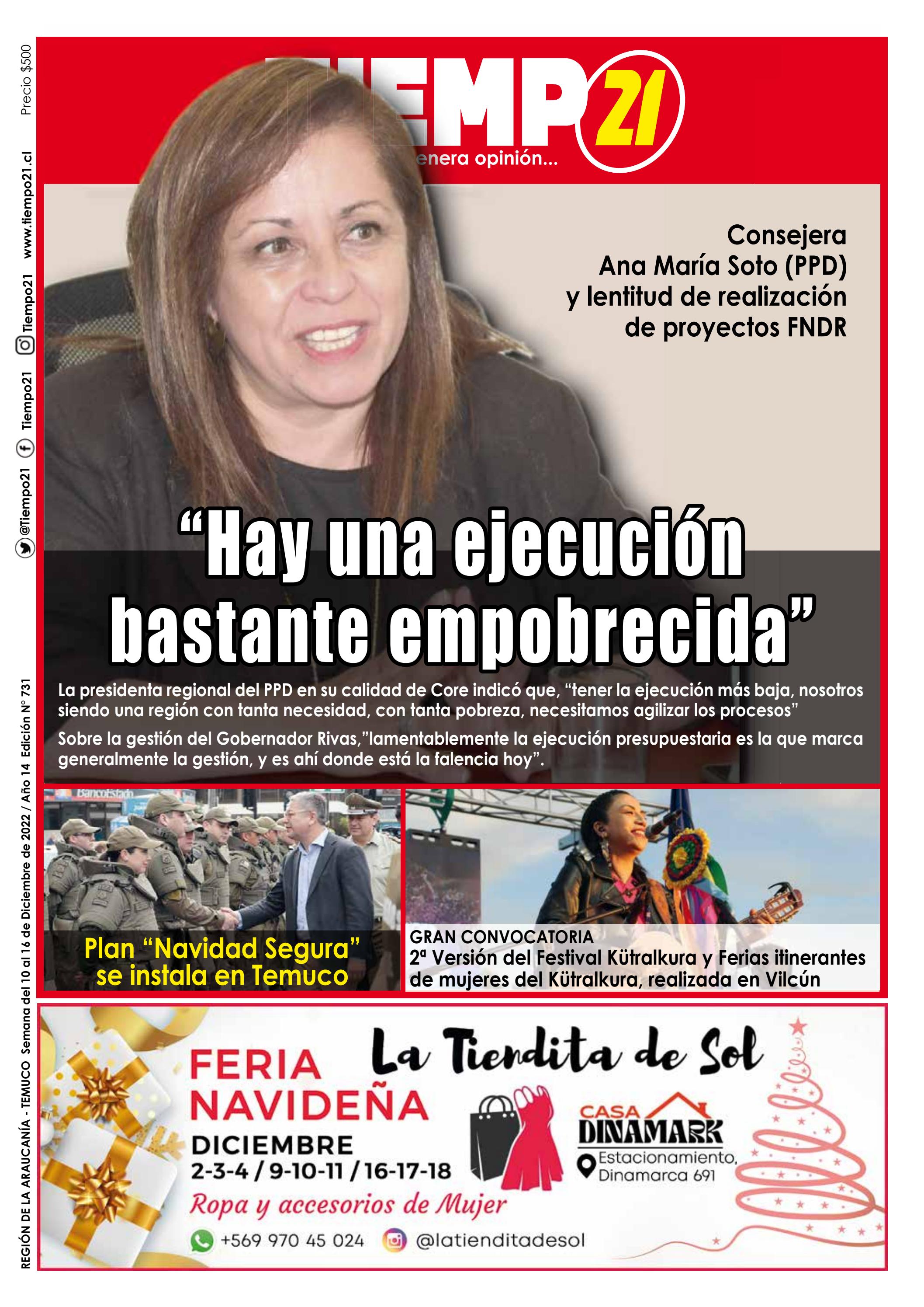 Edición N° 731: Consejera Ana María Soto " Hay una ejecución bastante ...