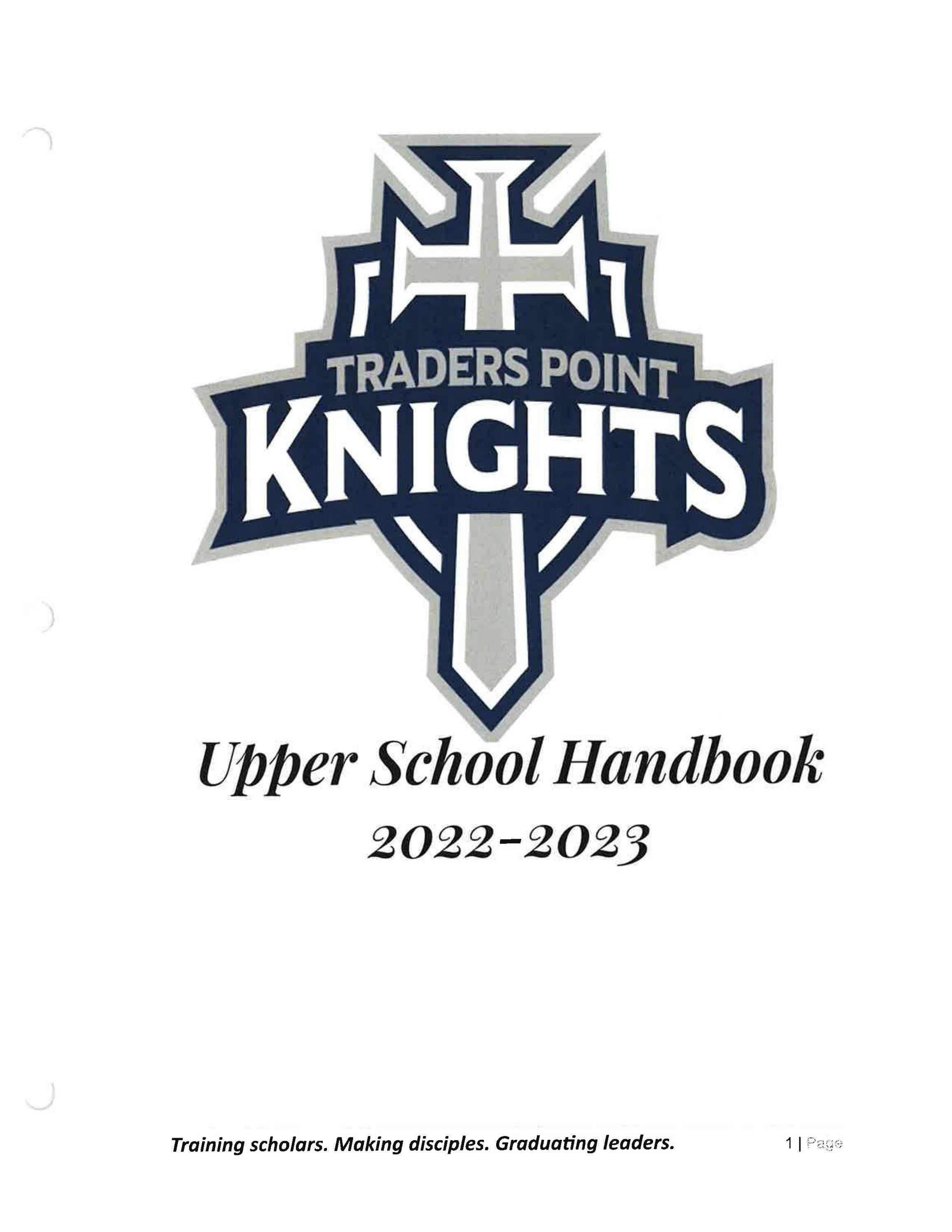 Upper School Handbook 2022-23 by Traders Point Christian Schools - Issuu